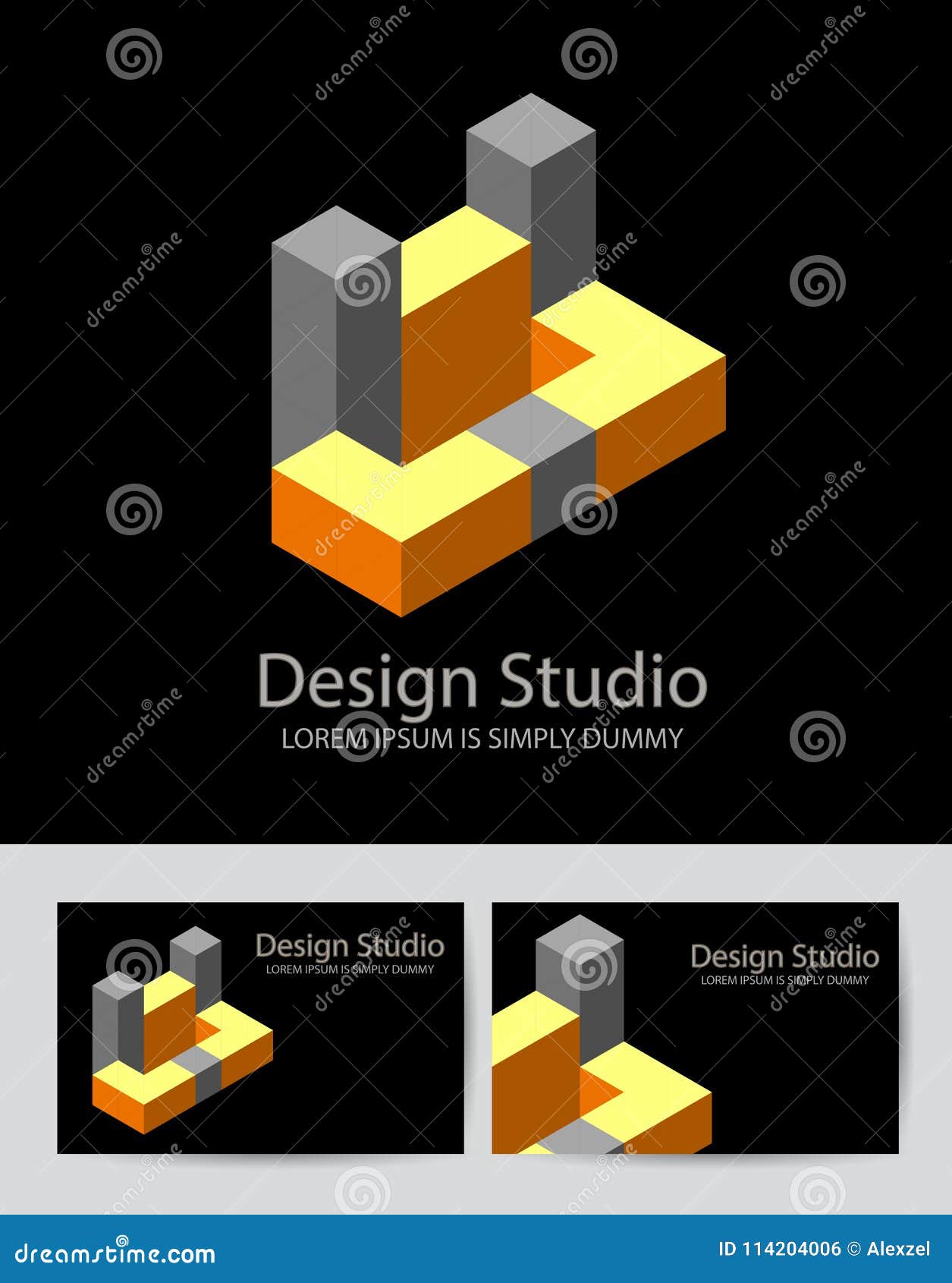 Abstract Isometric Logotype Stock Vector - Illustration of brand, icon ...