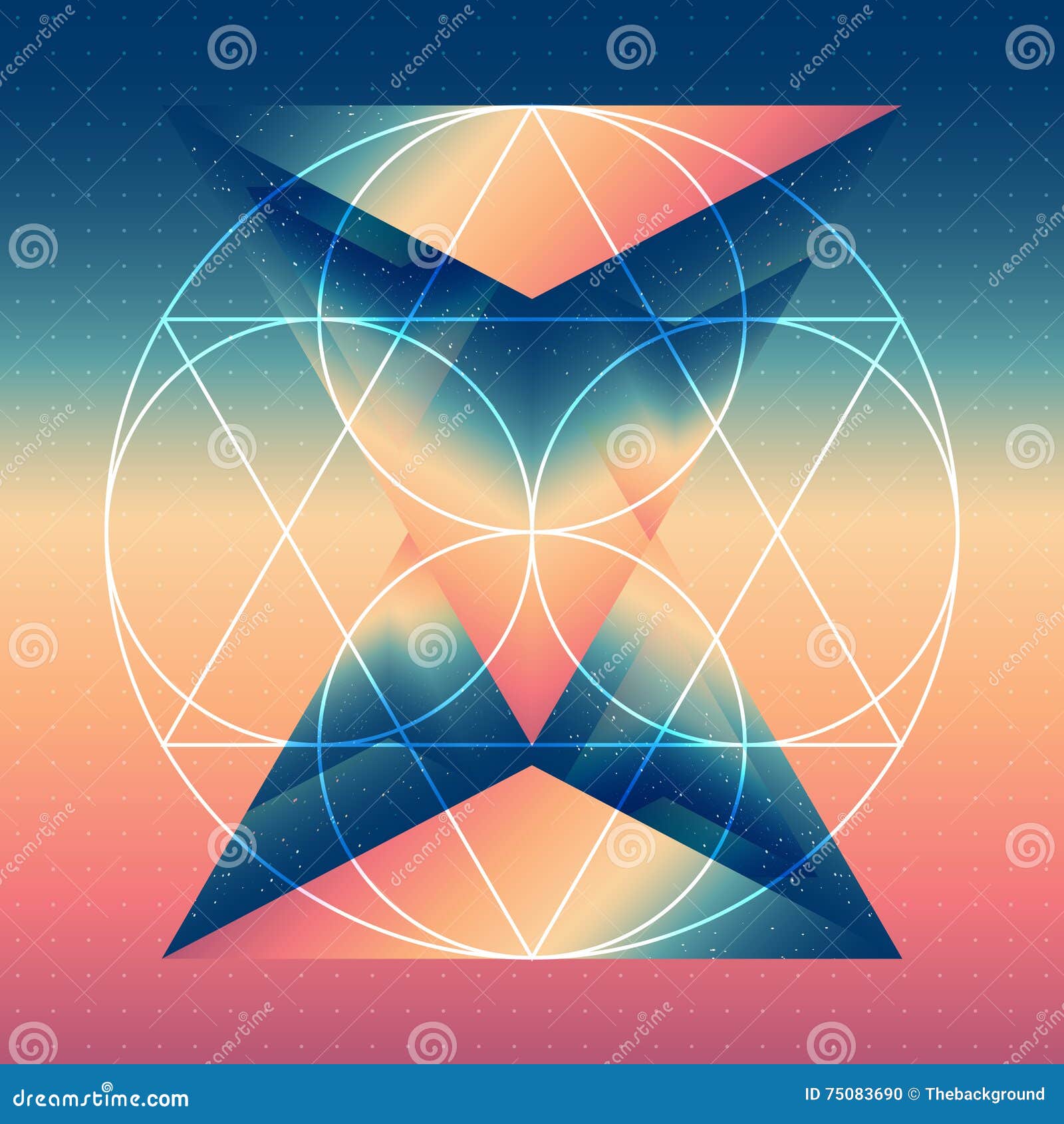 Abstract Isometric Prism with the Reflection of the Space and Ge Stock ...