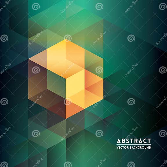 Abstract Isometric Shape Background Stock Vector - Illustration of ...