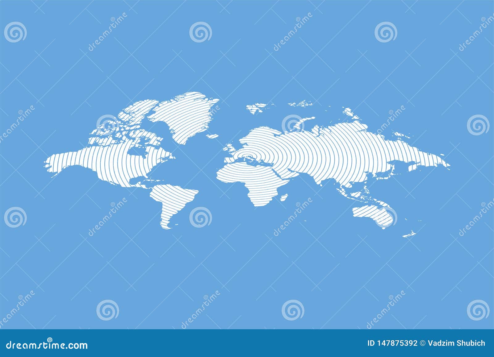Abstract Isometric World Map in Motion. Flat Vector Illustration EPS 10 ...