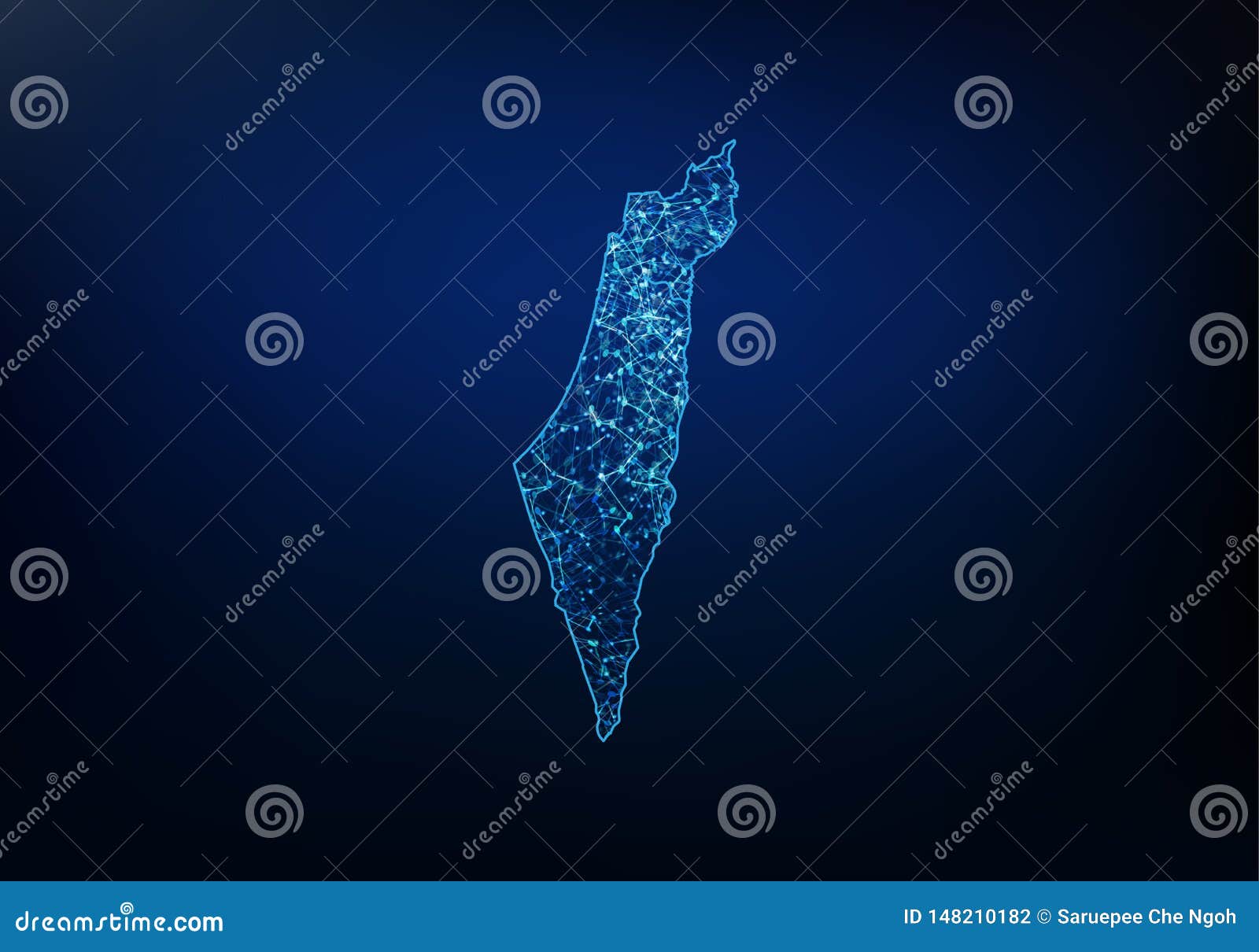 Israel Network Map. Vector Illustration | CartoonDealer.com #177425324