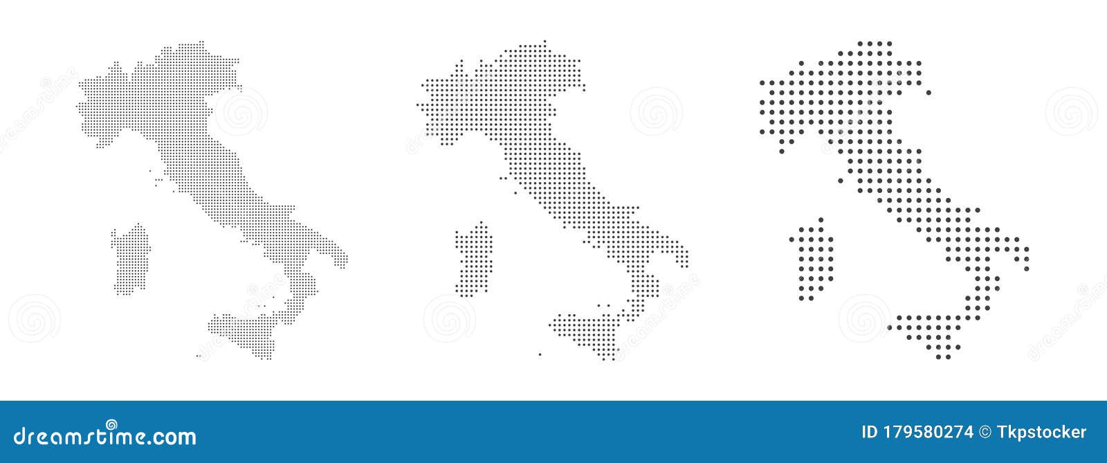 Pixel Map Of Italy. Vector Dotted Map Of Italy Isolated On White ...
