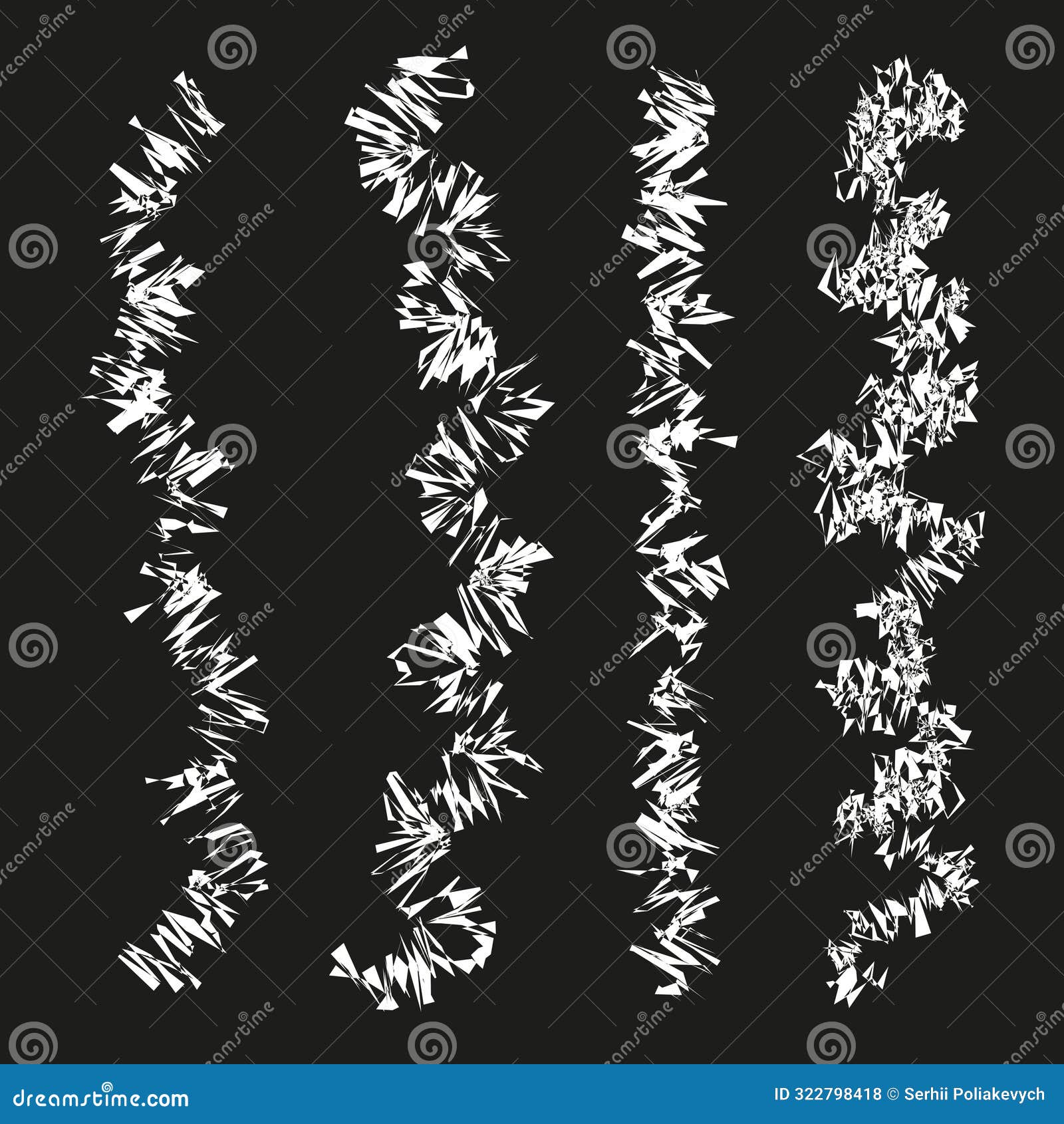 Abstract Jagged Lines. Black Background. White Irregular Shapes ... Abstract Jagged Lines. Black Background. White Irregular Shapes ...