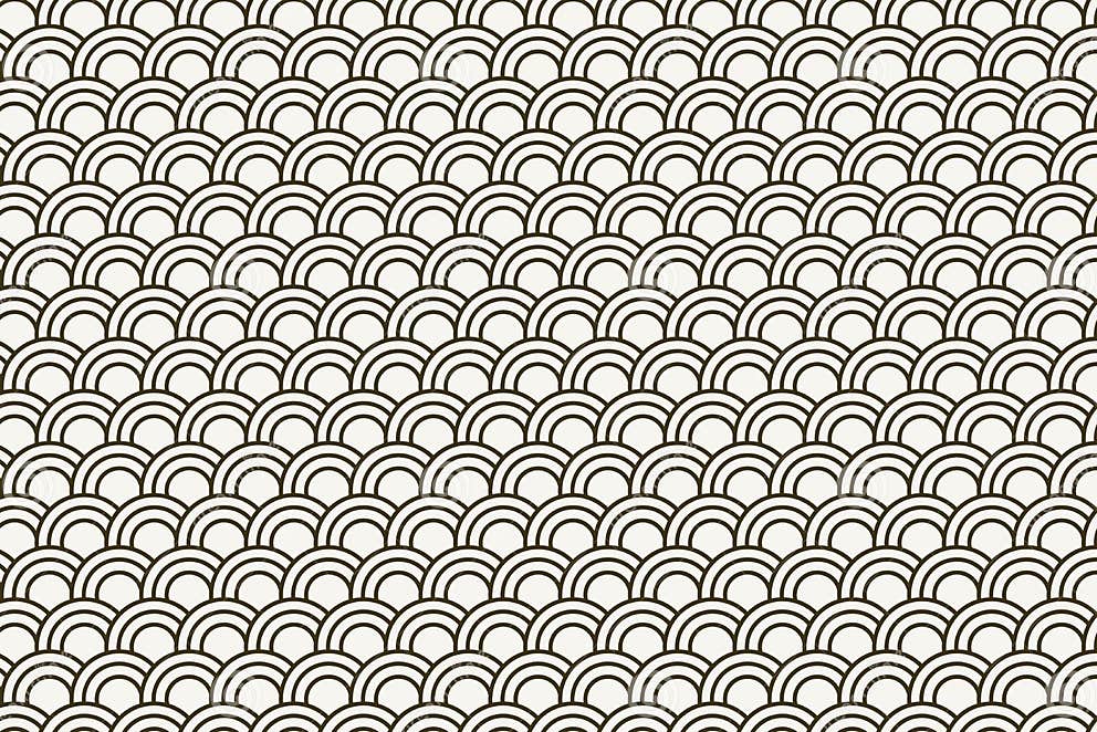 Abstract Japan Gray Oriental Circle Pattern with Abstract Ornament ...