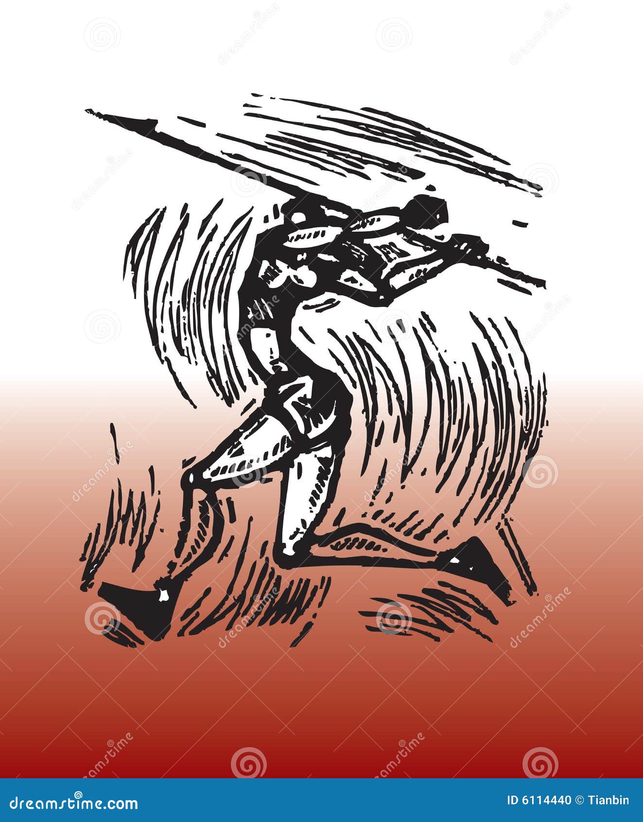 Abstract javelin design stock vector. Illustration of movement - 6114440