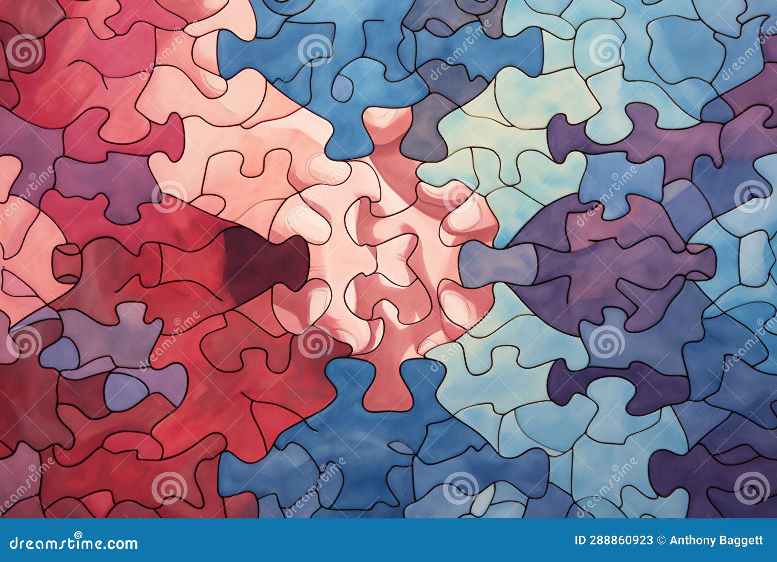 Abstract Jigsaw Puzzle Background Pattern Stock Illustration ...