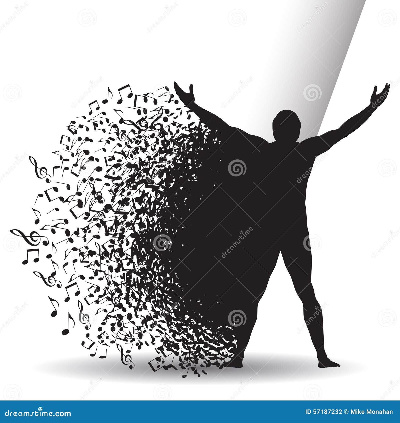 An Abstract Joy Of Music Background Vector Illustration | CartoonDealer ...