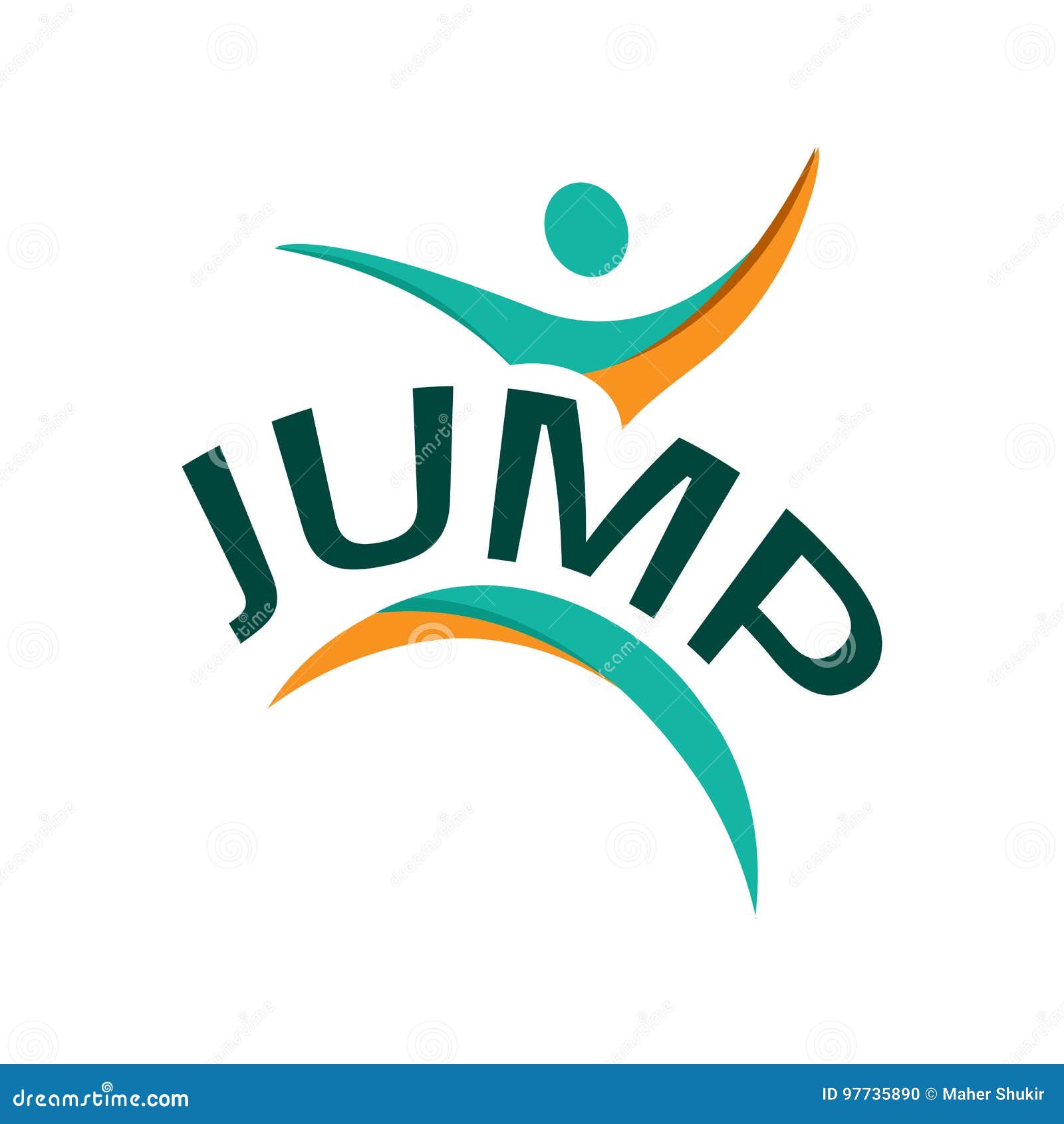 Abstract jump logo stock vector. Illustration of jump - 97735890