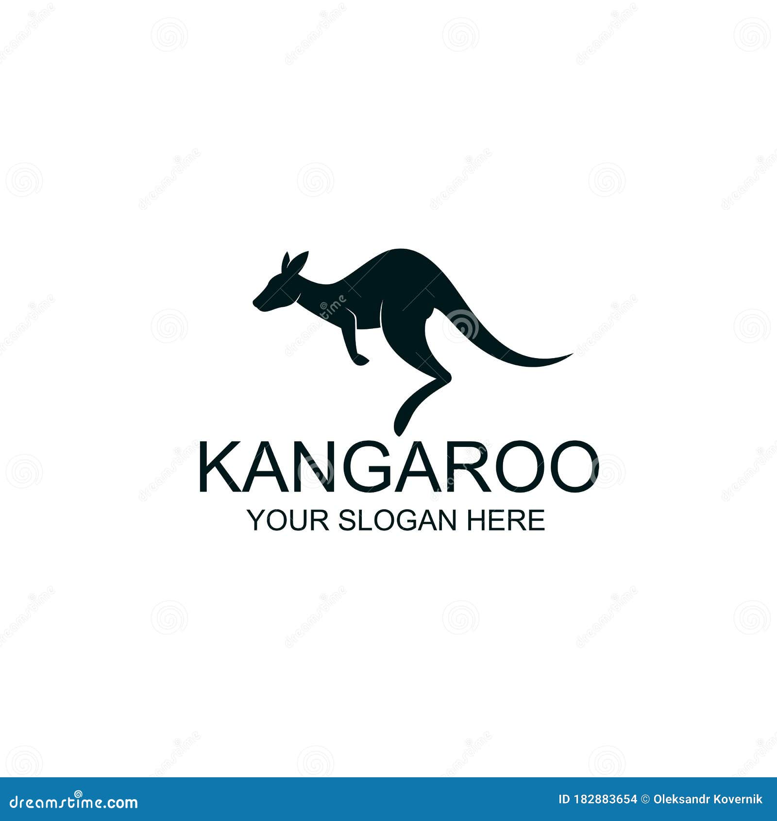 Kangaroo Icon Side View. Australian Logo Symbol. Isolated Vector ...
