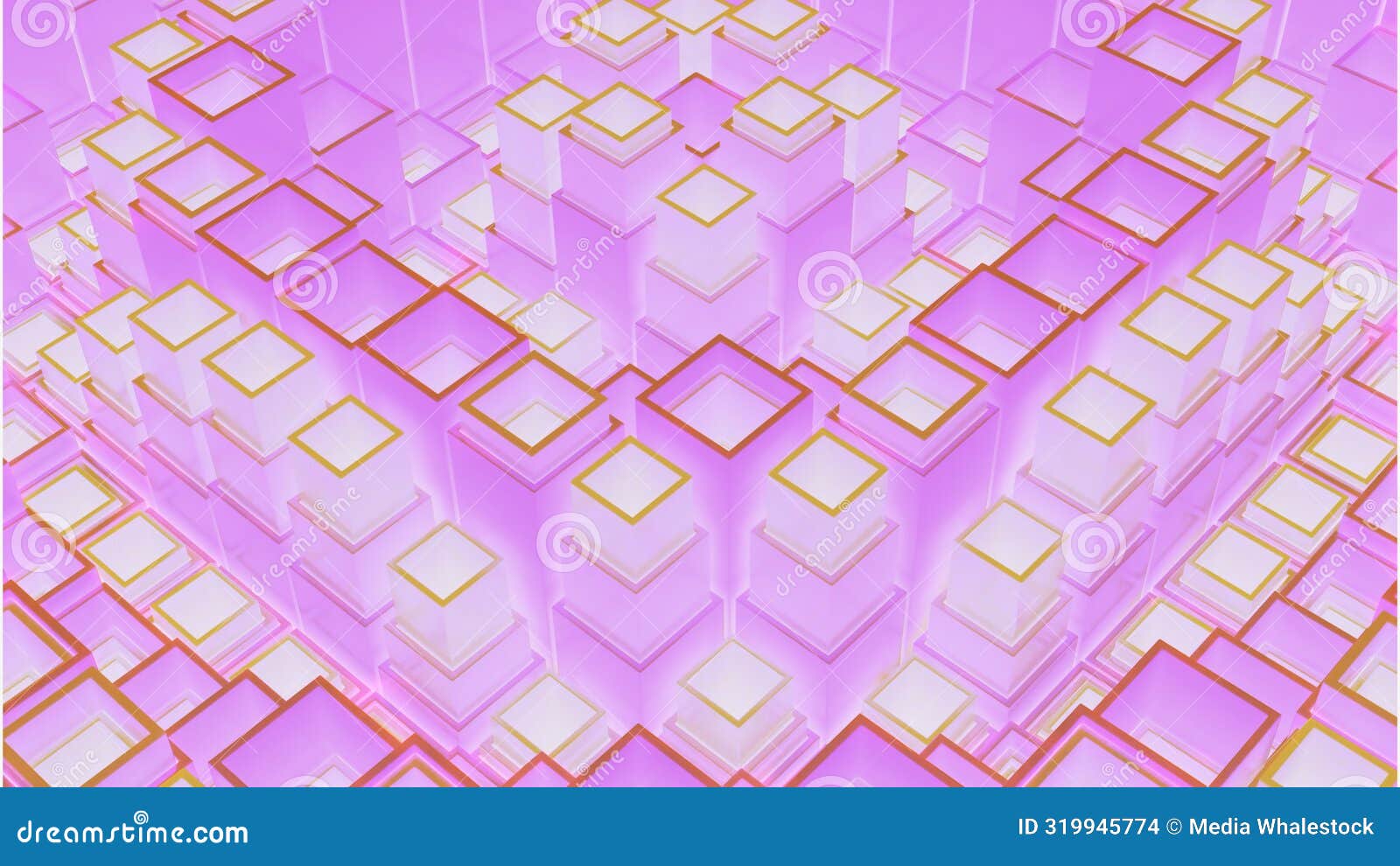 Abstract Jumping Square and Cube Forms Structure. Design. Up and Down ...