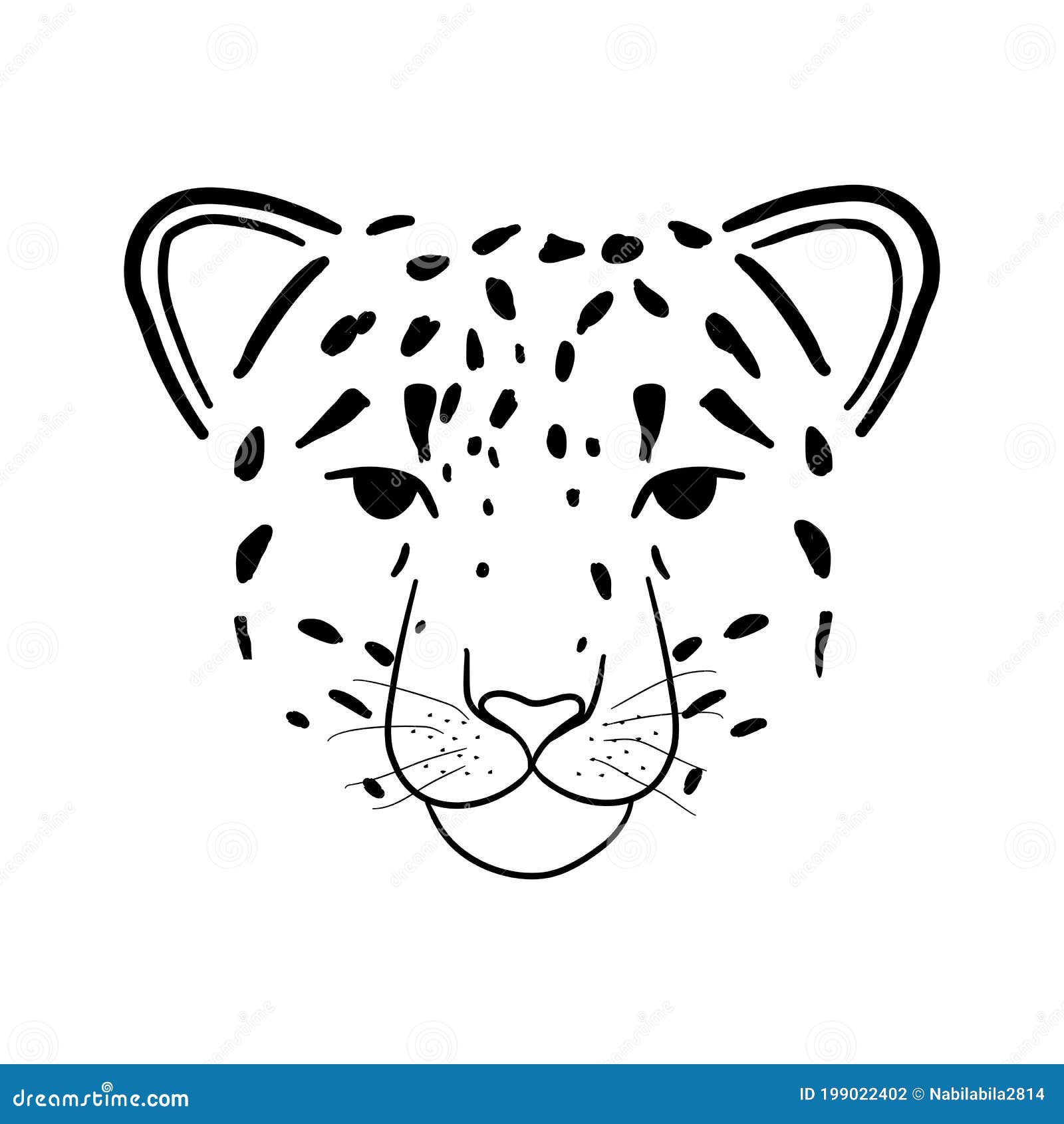 Abstract Jungle Animal Snow Leopard Head Stock Vector - Illustration of ...