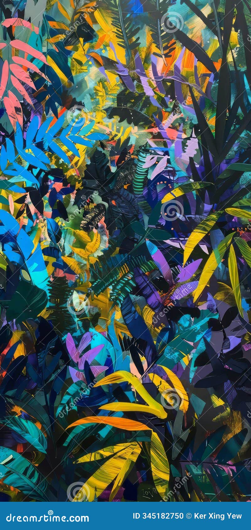 Abstract Jungle with Unique Perspective. Stock Illustration ...