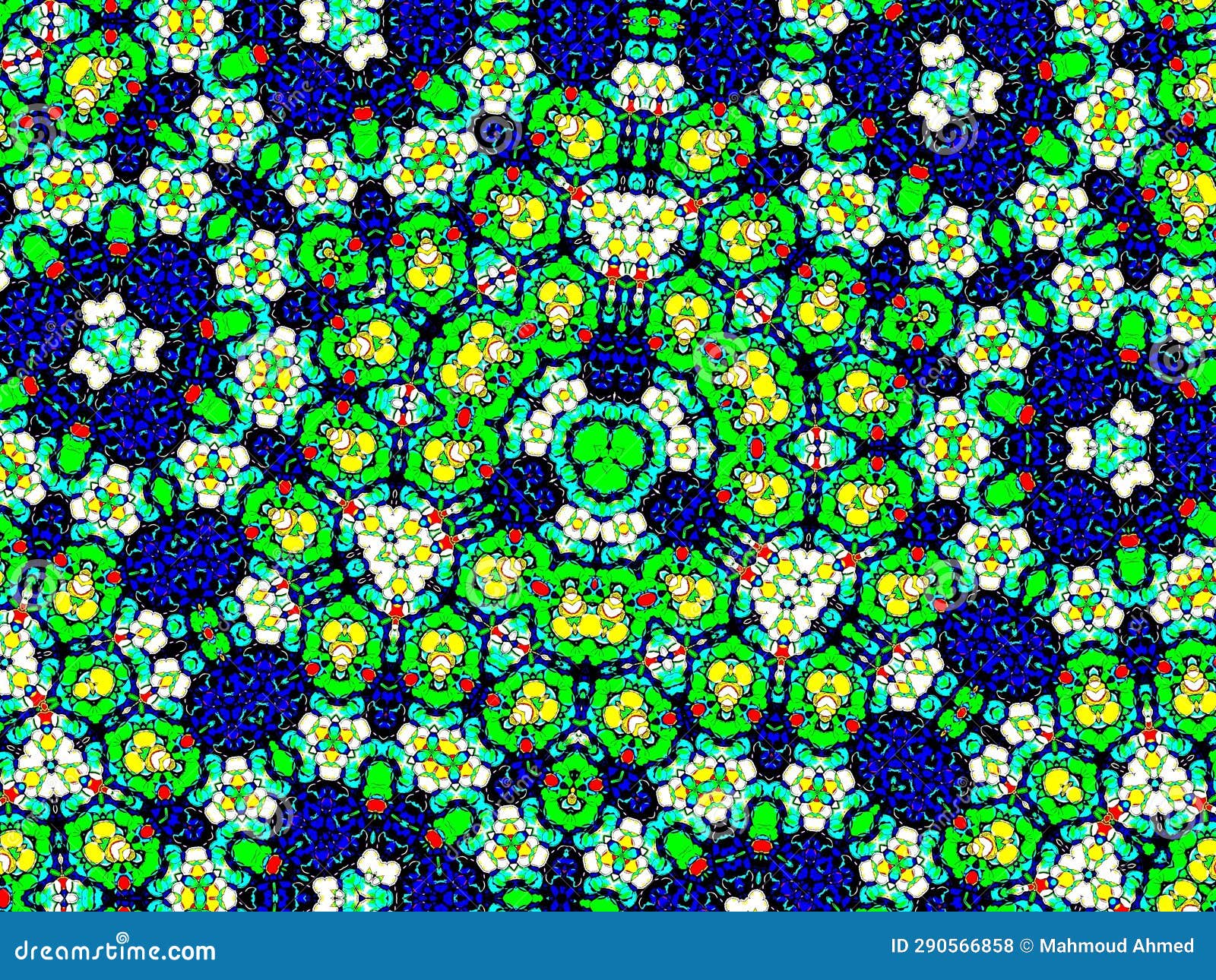 Abstract Kaleidoscope Art stock illustration. Illustration of colorful ...