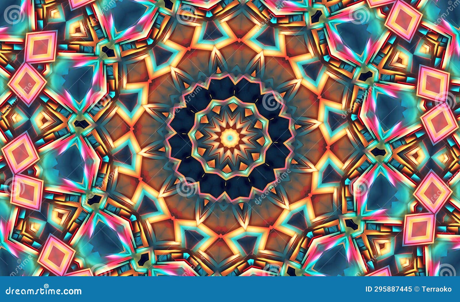 Abstract Kaleidoscope Background. Beautiful Multicolor Kaleidoscope ...