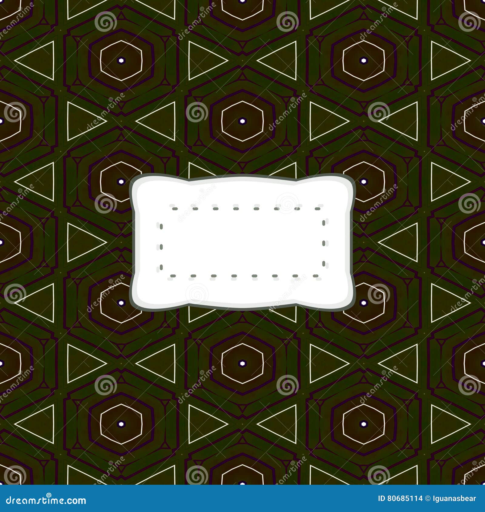 Abstract Kaleidoscopic Decorative Background with Etiquette Stock ...