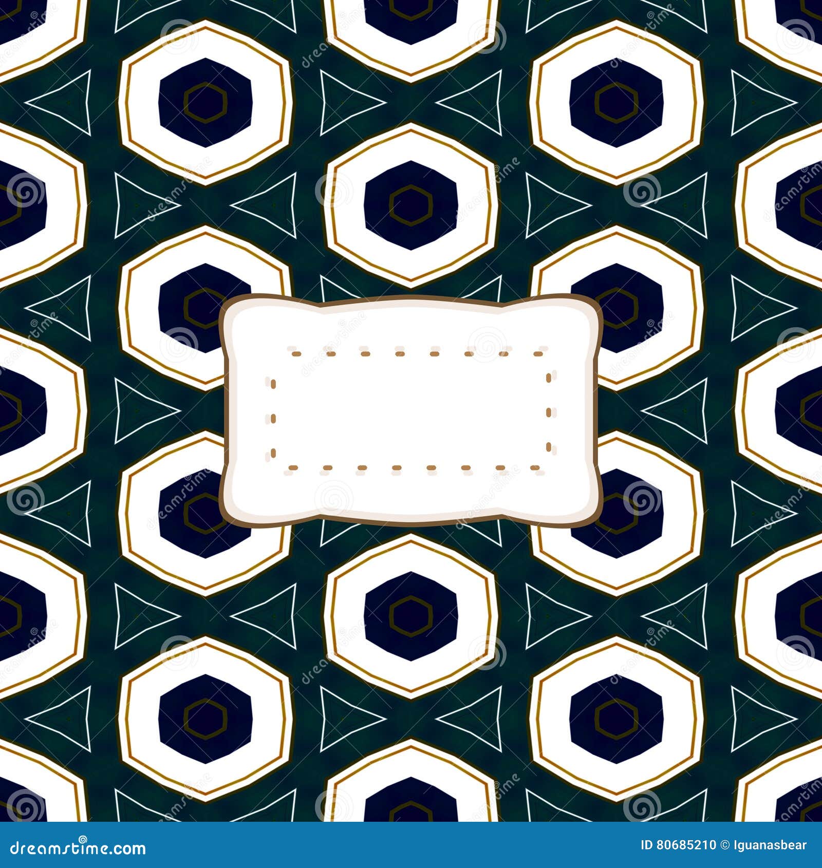 Abstract Kaleidoscopic Decorative Background with Etiquette Stock ...