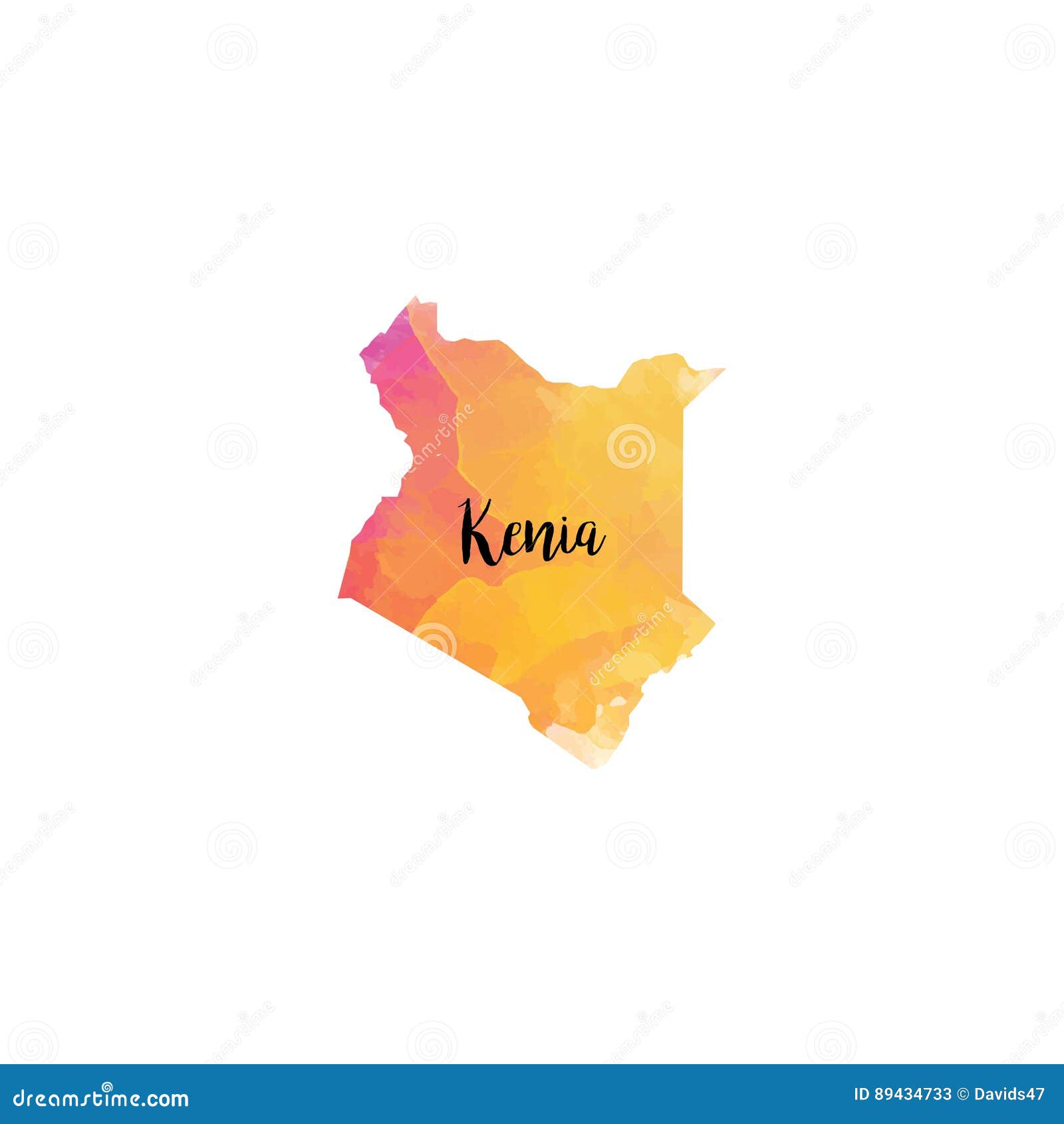 Abstract Kenia map stock vector. Illustration of flat - 89434733