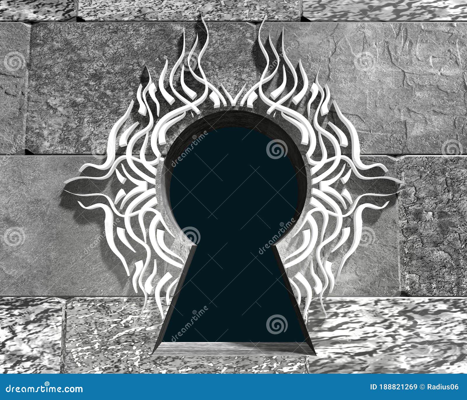 Abstract key hole stock illustration. Illustration of leaflet - 188821269