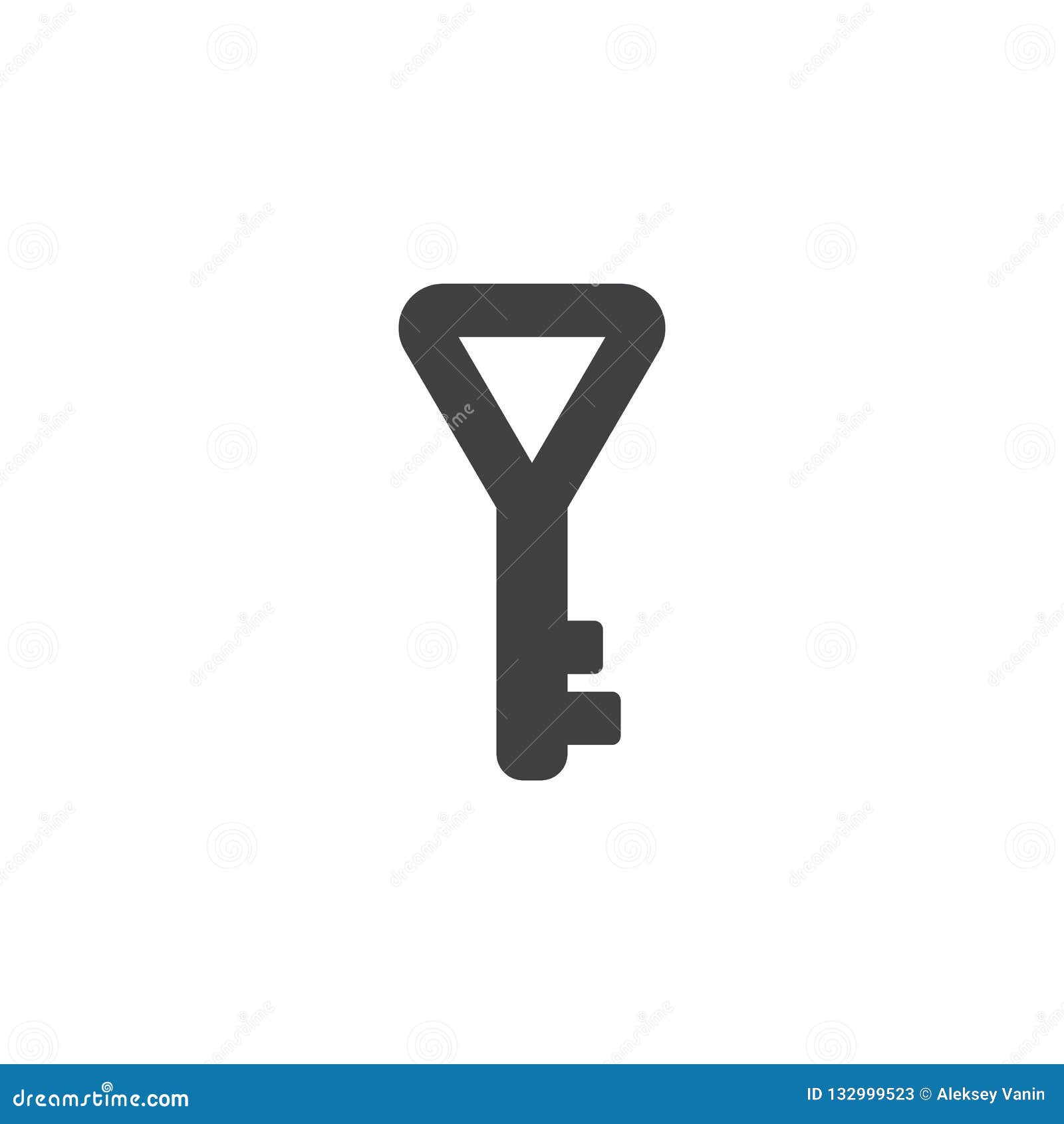 Abstract Key vector icon stock vector. Illustration of solid - 132999523