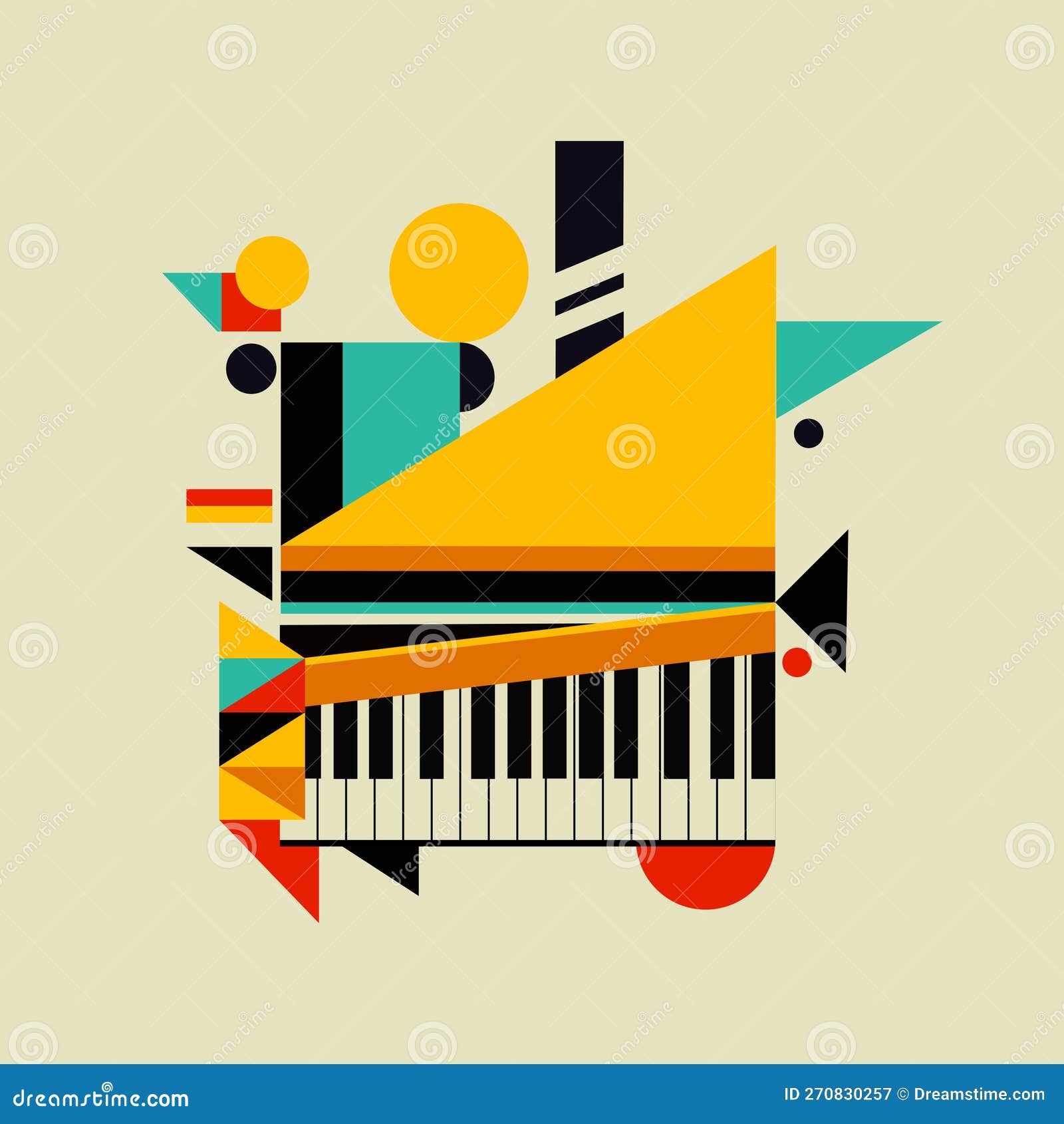 Geometric Illustration Based on Music Stock Vector - Illustration of ...