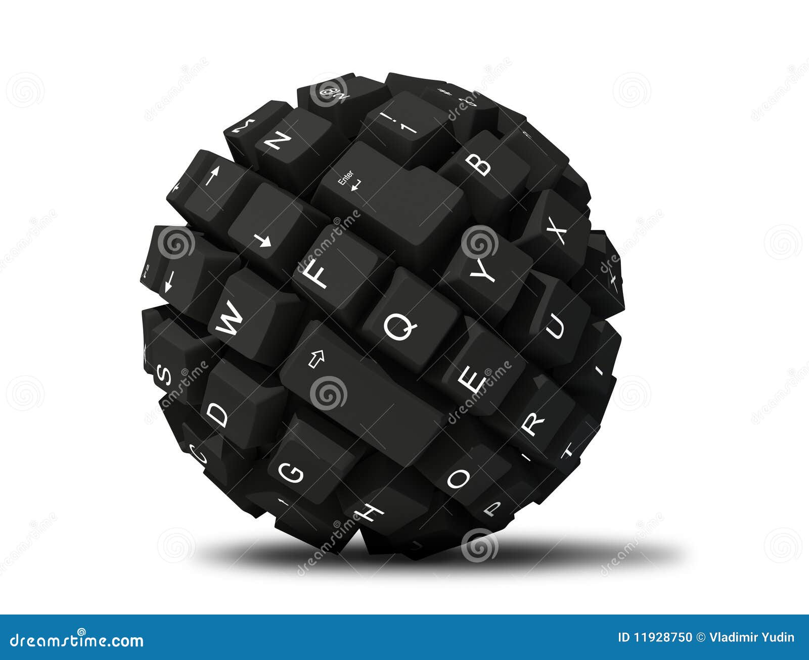 Abstract Keyboard Ball Stock Photo - Image: 11928750