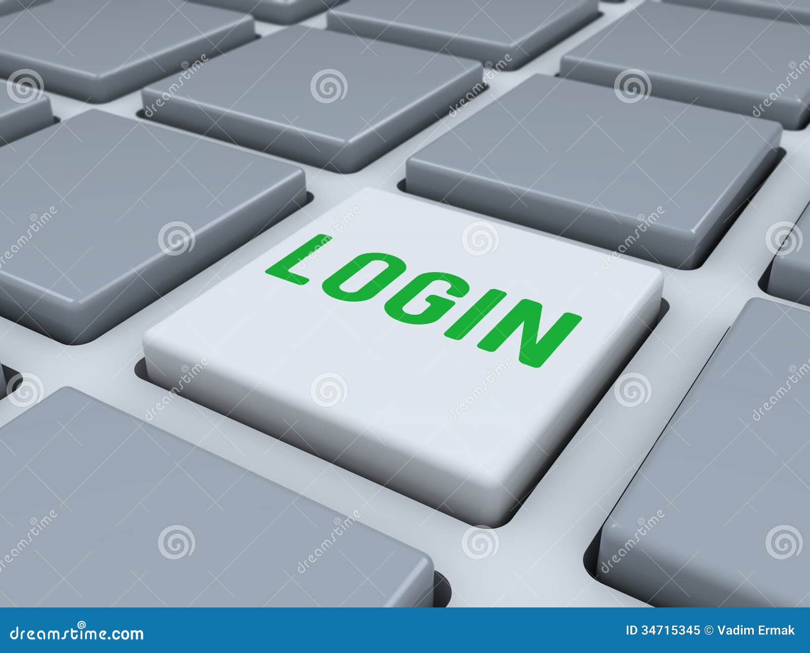 Abstract Keyboard with Login Button Stock Illustration - Illustration ...