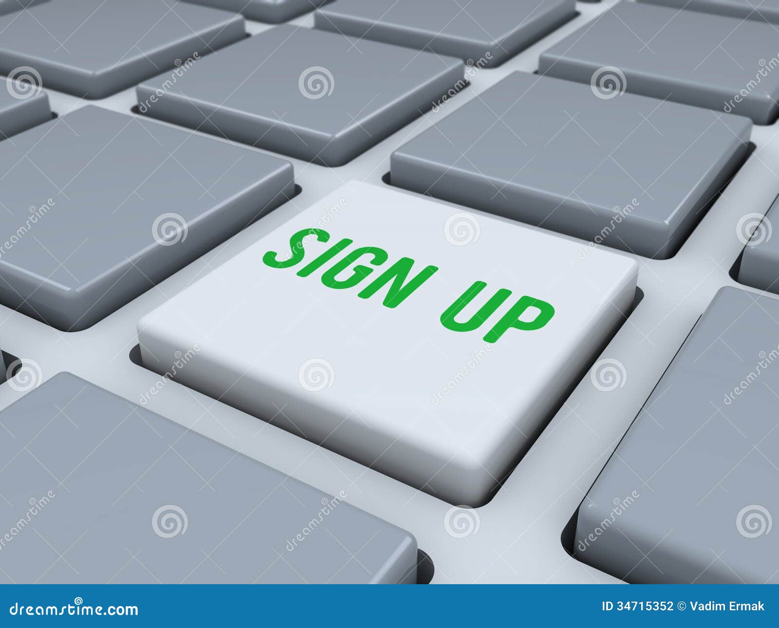 Abstract Keyboard with Sign Up Button Stock Illustration - Illustration ...