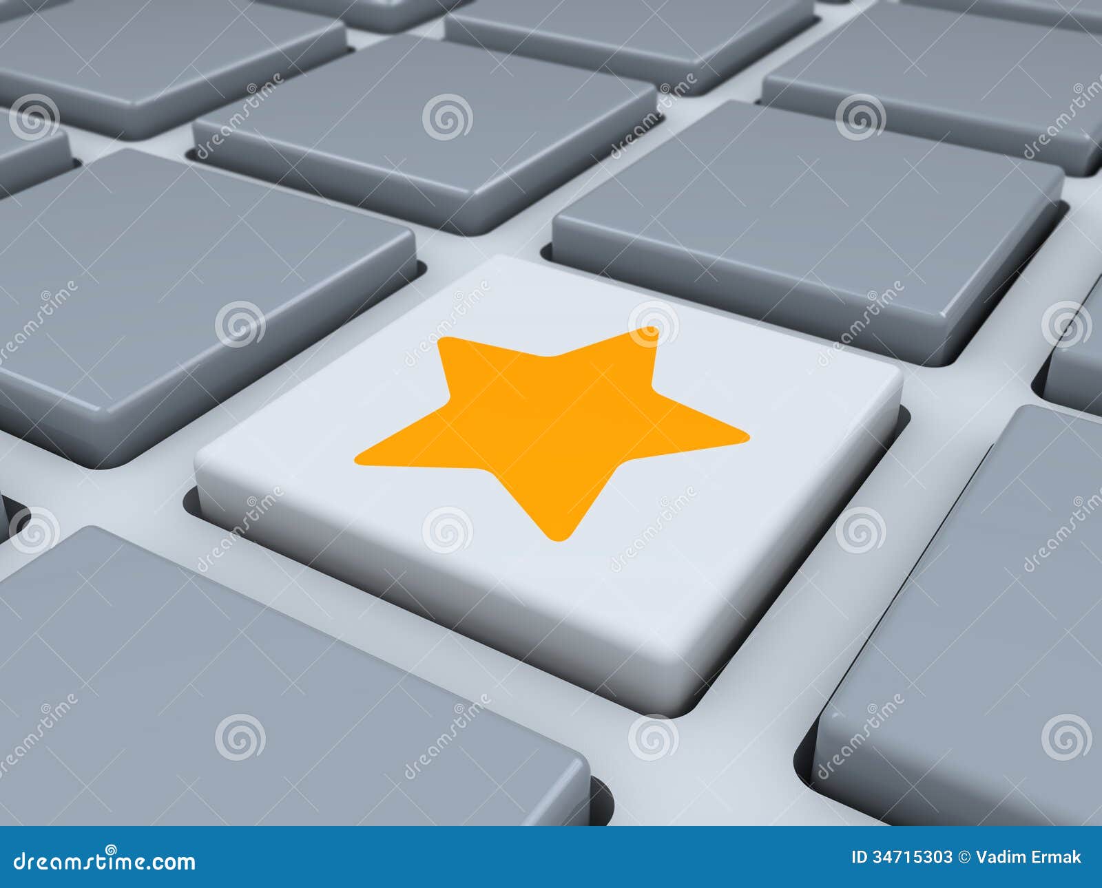 Abstract Keyboard with Star Button Stock Illustration - Illustration of ...