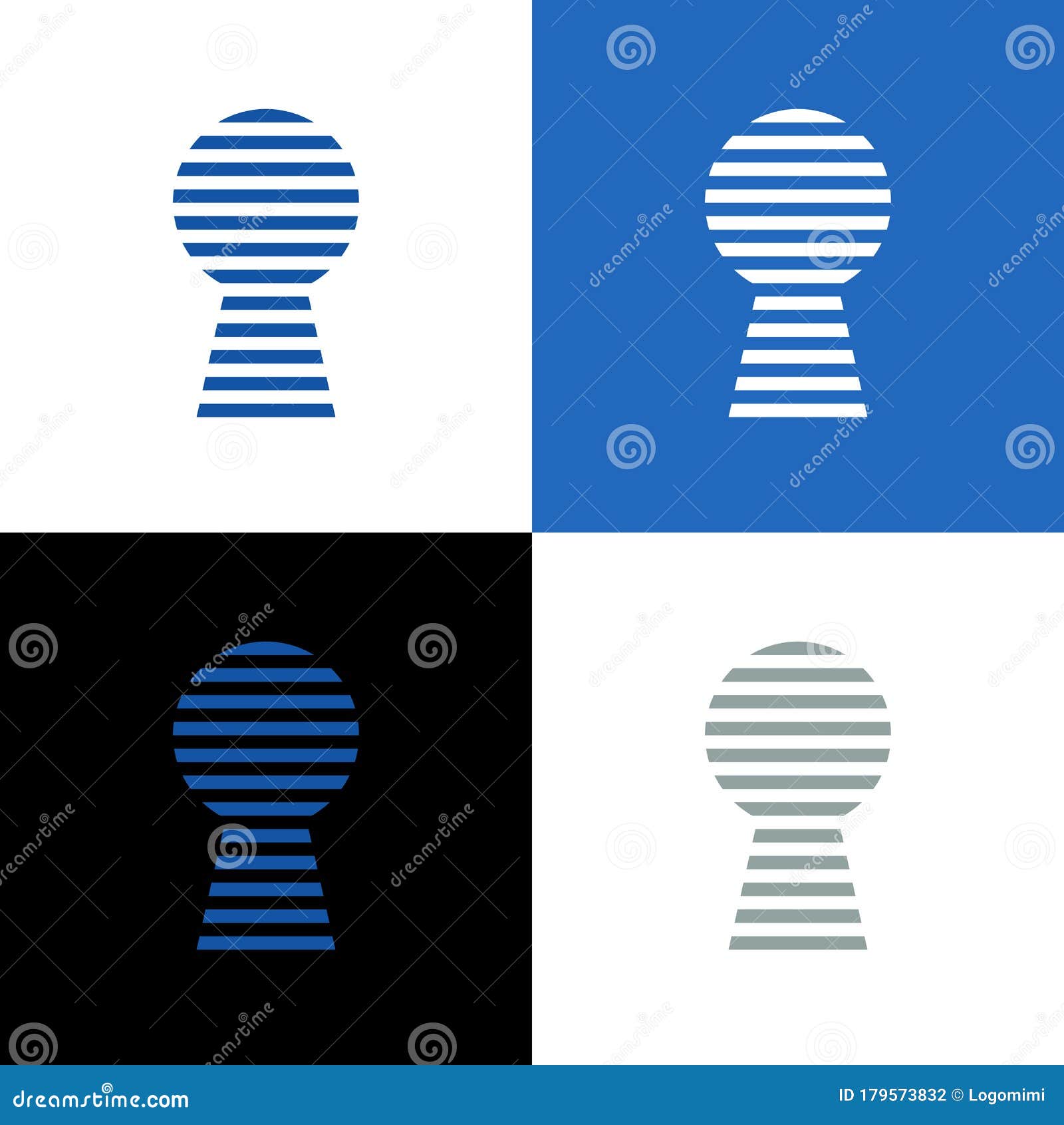 Abstract Keyhole Symbol, Secure Logo Icon Design, Vector Illustration ...