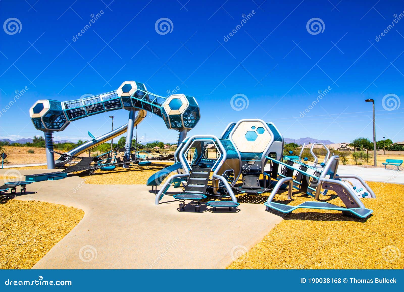 Abstract Kids Playground Equipment at Public Park Editorial Stock Photo ...