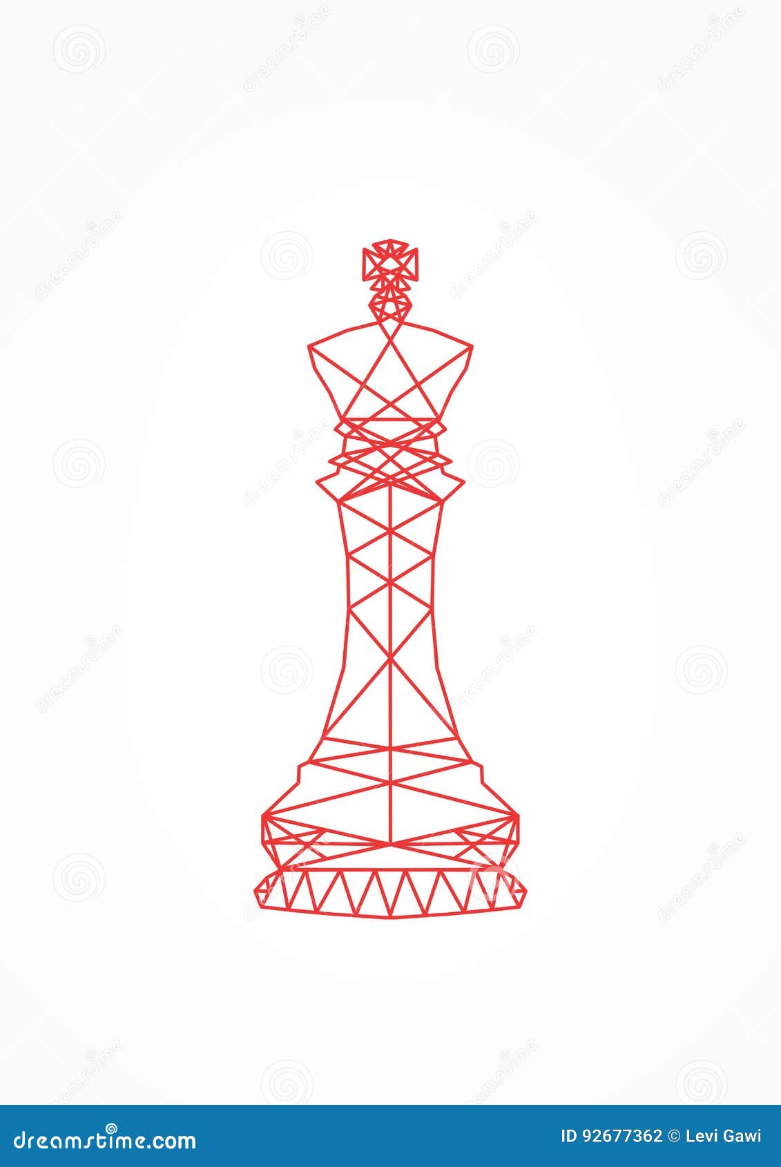 The abstract king of chess stock illustration. Illustration of ...