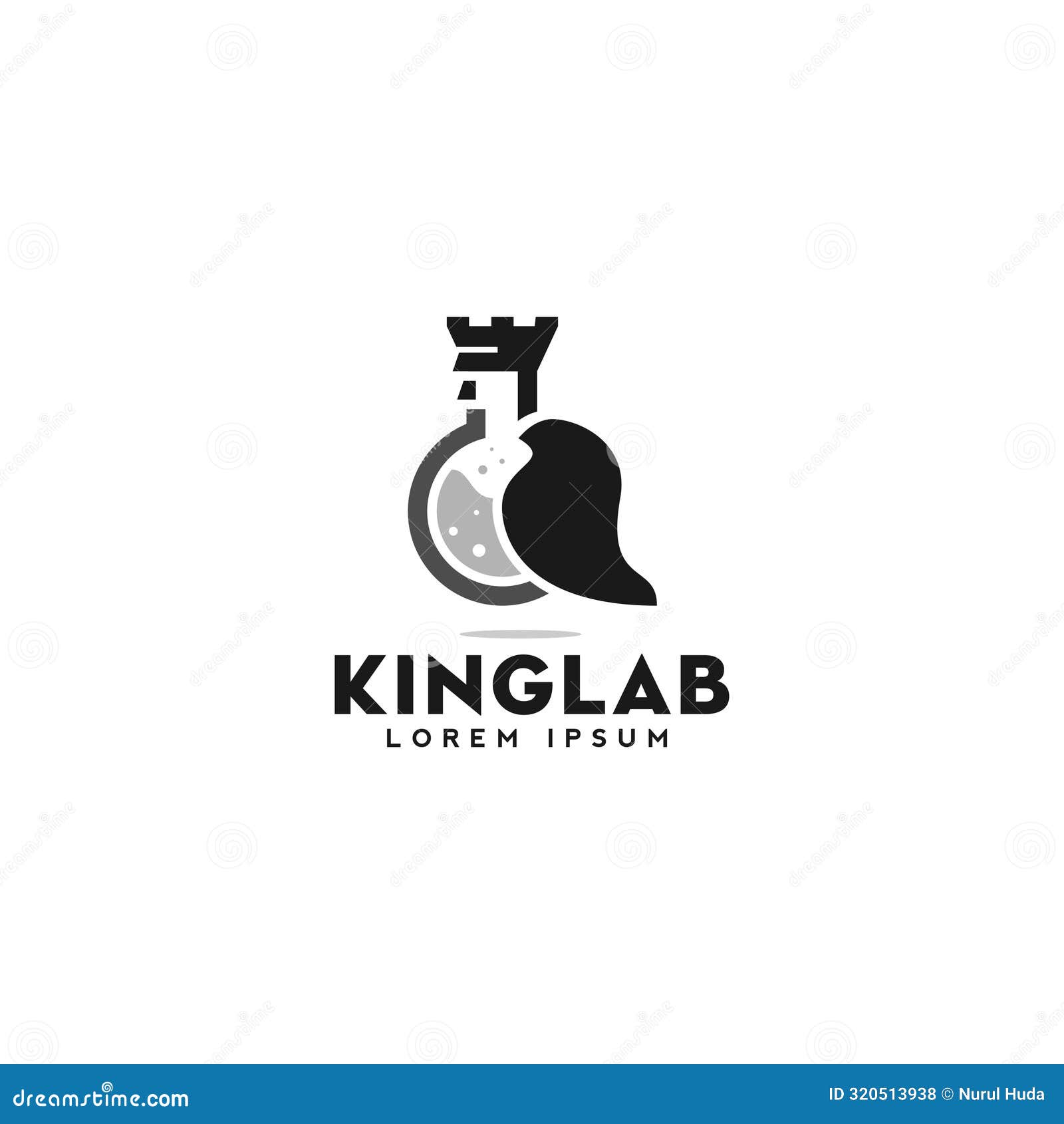 Abstract King Logo Design, Creative King with Glass Lab Logo Design ...