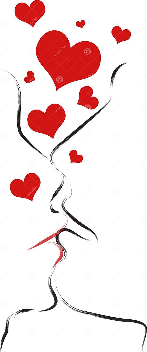 Abstract kiss stock vector. Illustration of happiness - 21204609