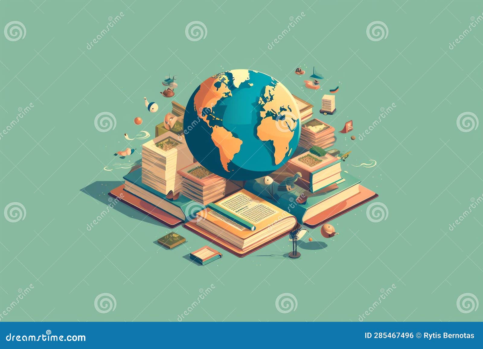 Abstract Knowledge and Education Concept Illustration. Generative AI ...