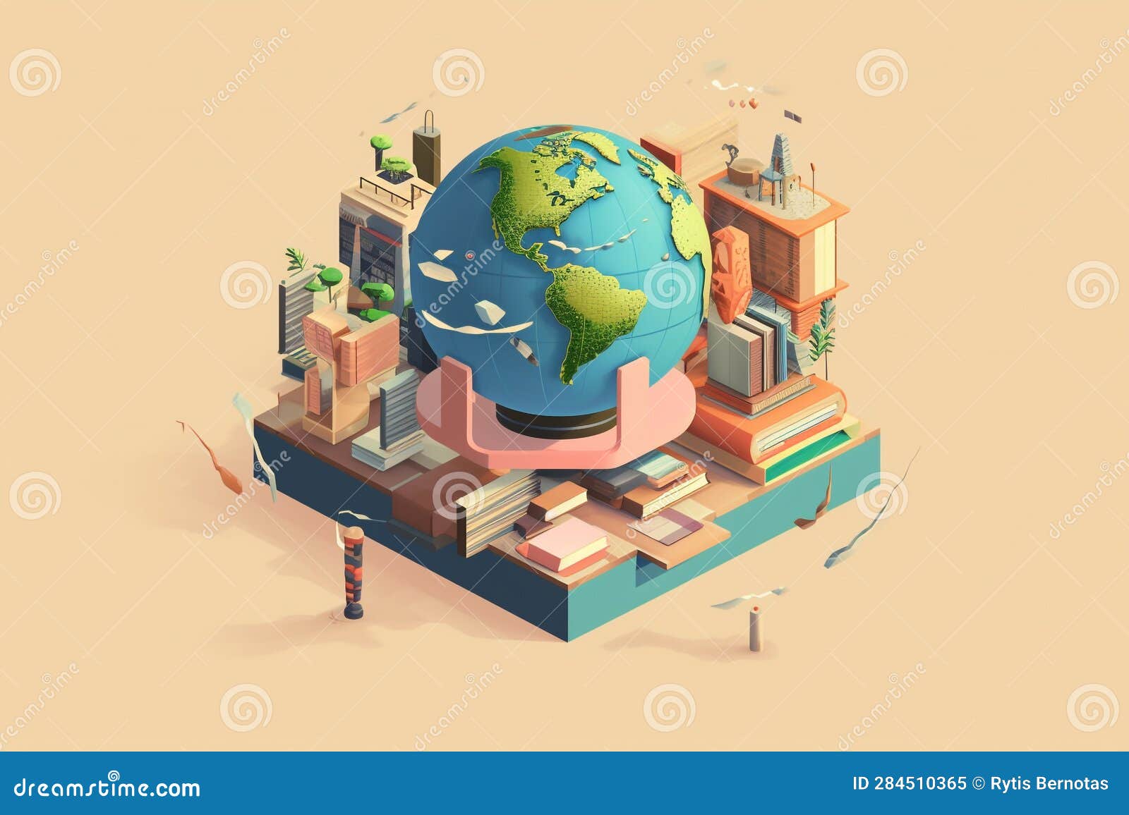 Abstract Knowledge and Education Concept Illustration. Generative AI ...