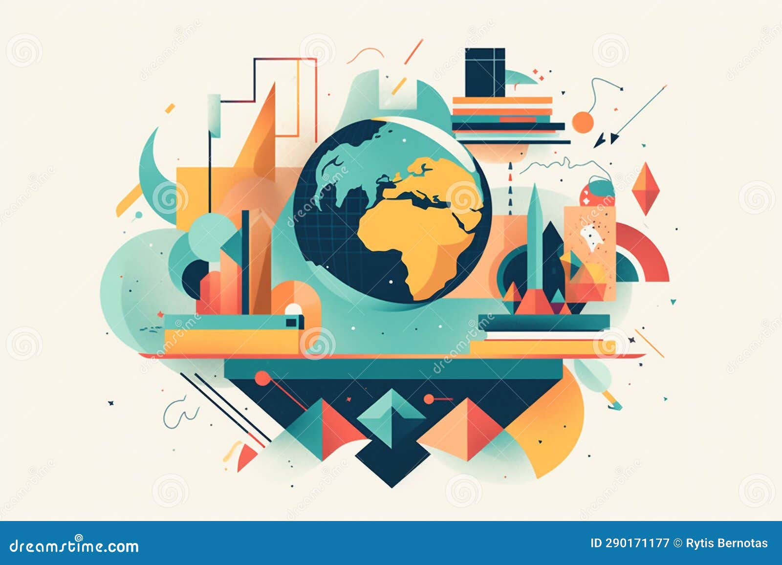 Abstract Knowledge and Education Concept Illustration. Generative AI ...