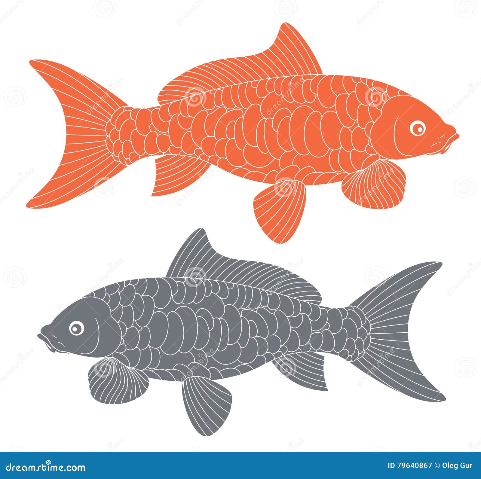 Koi Fish Carp Streamer Flag Japan Illustration | CartoonDealer.com ...