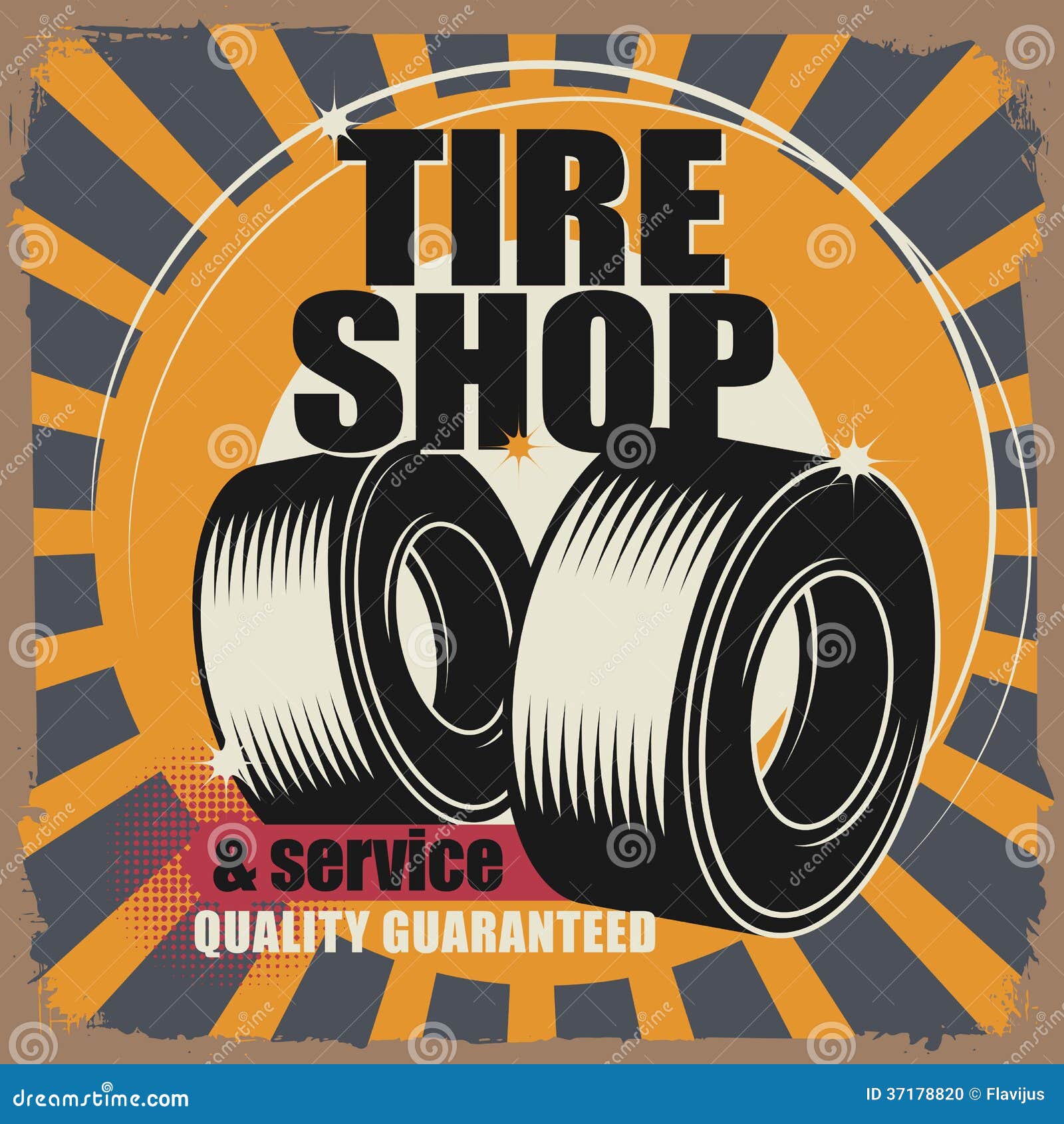 Abstract label with wheel stock vector. Illustration of client - 37178820