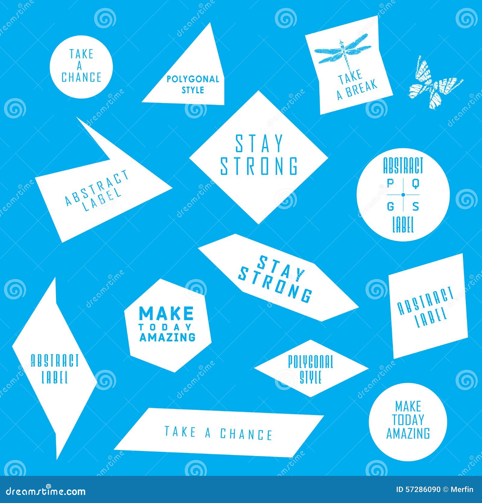 Abstract Labels with Quote Infographic Stock Vector - Illustration of ...