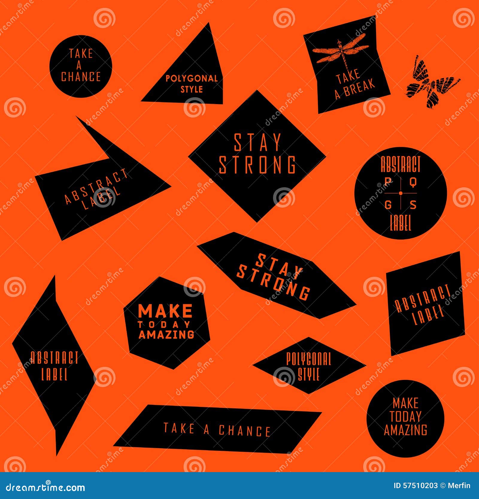 Abstract Labels with Quote Infographic Stock Vector - Illustration of ...