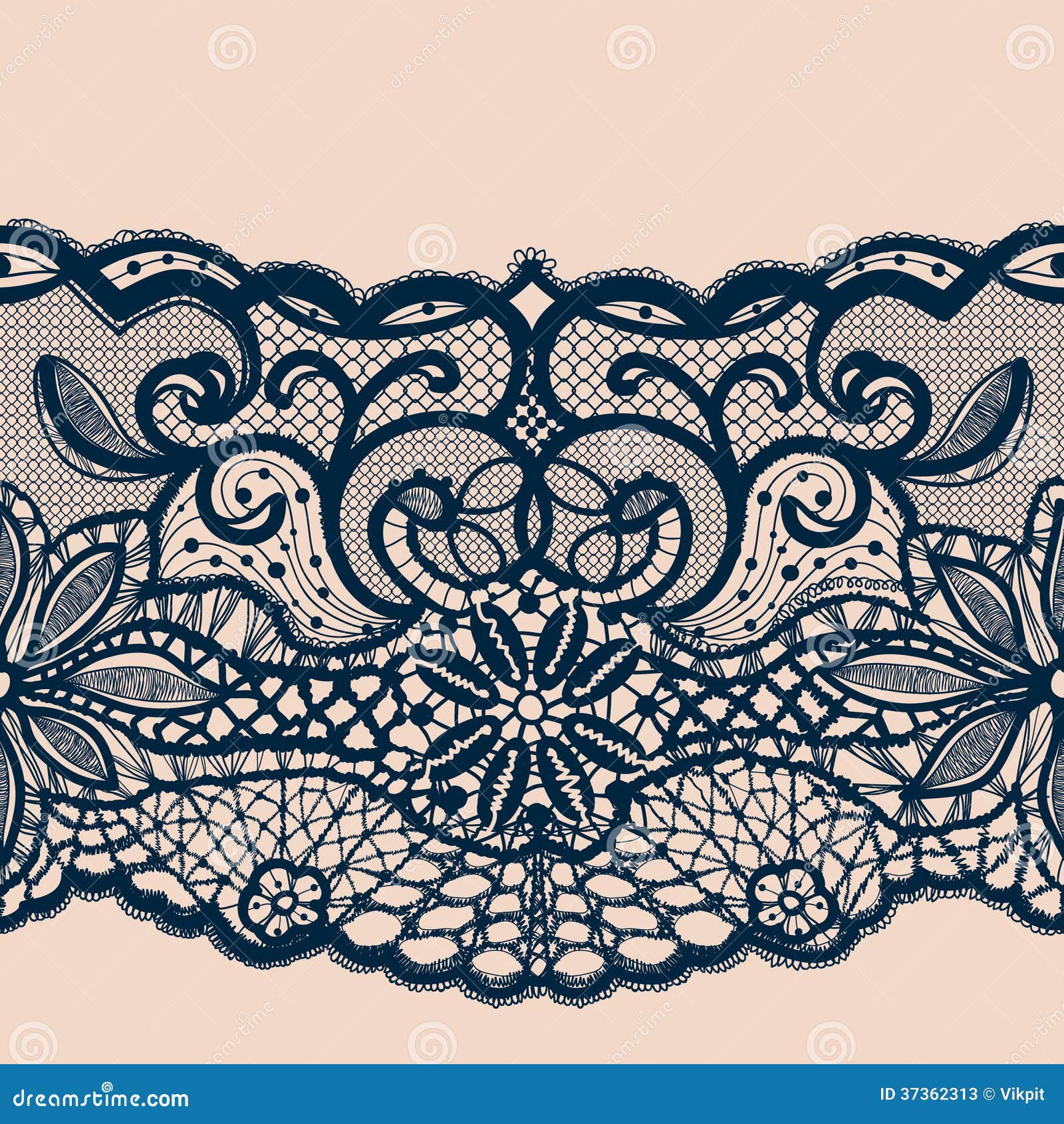 Abstract lace ornament stock vector. Illustration of baroque - 37362313