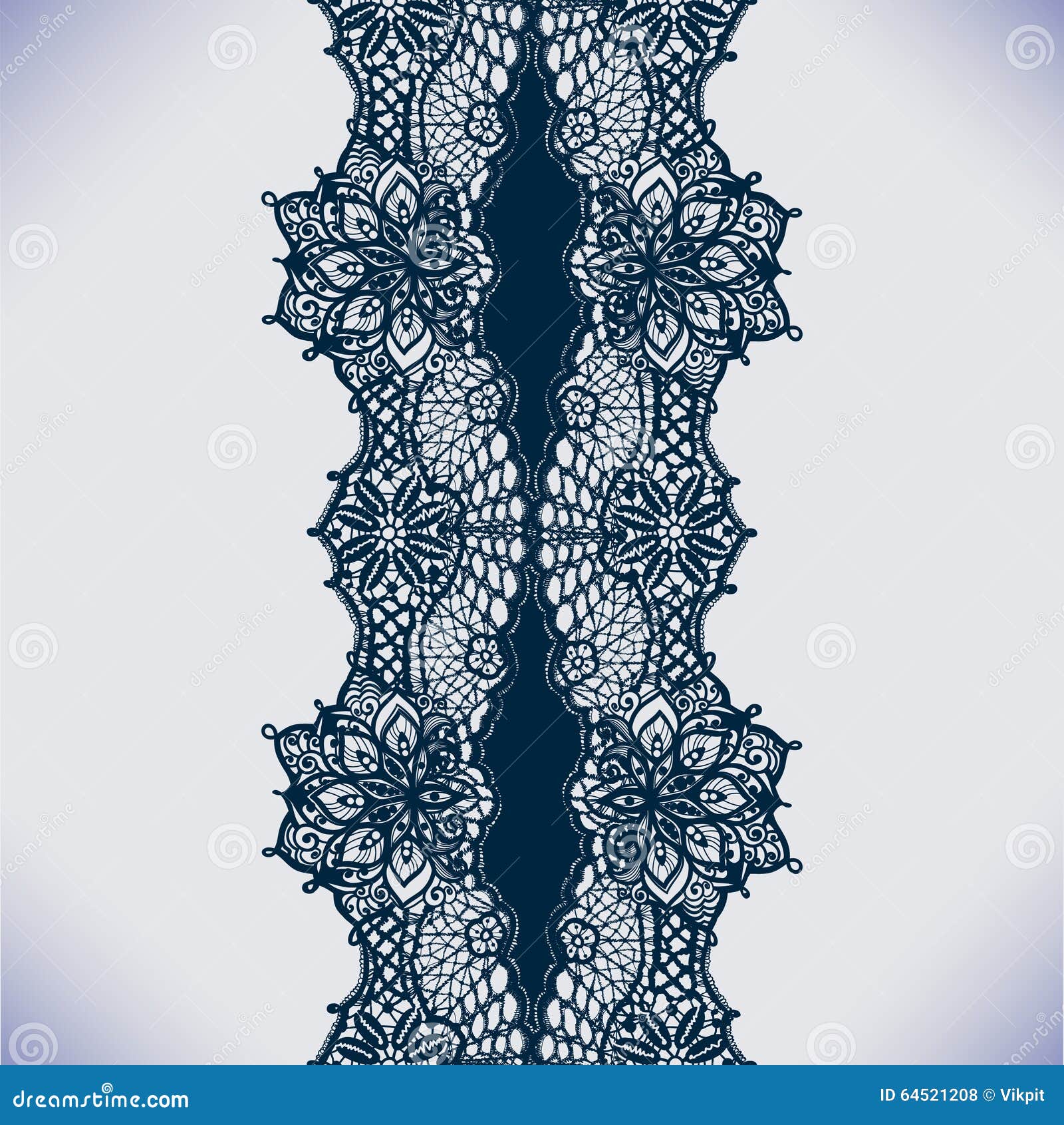 Abstract Lace Ribbon Seamless Pattern Stock Vector - Illustration of ...
