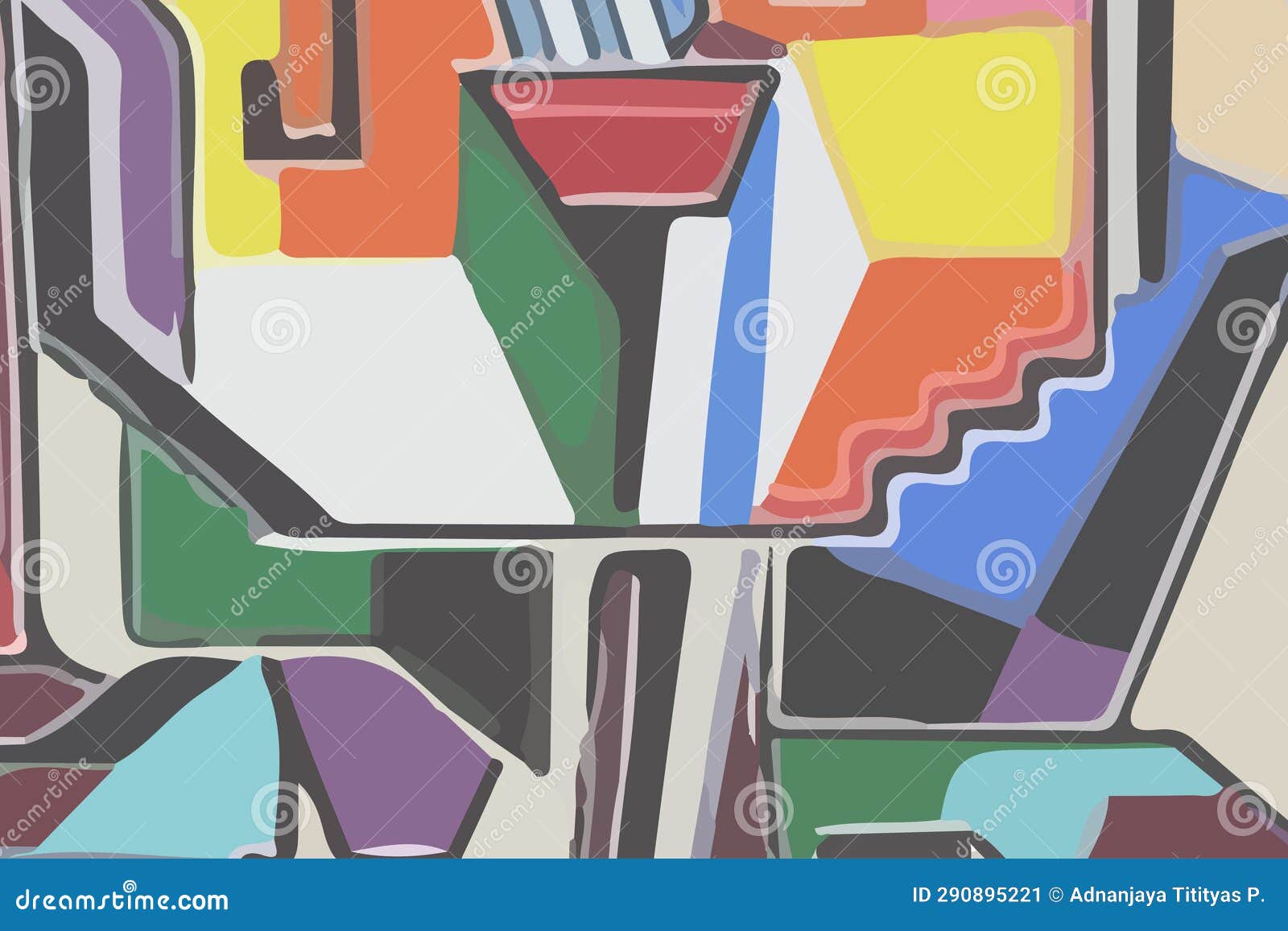 Abstract Ladder Paint Colorful Design Background Vector Stock Vector ...