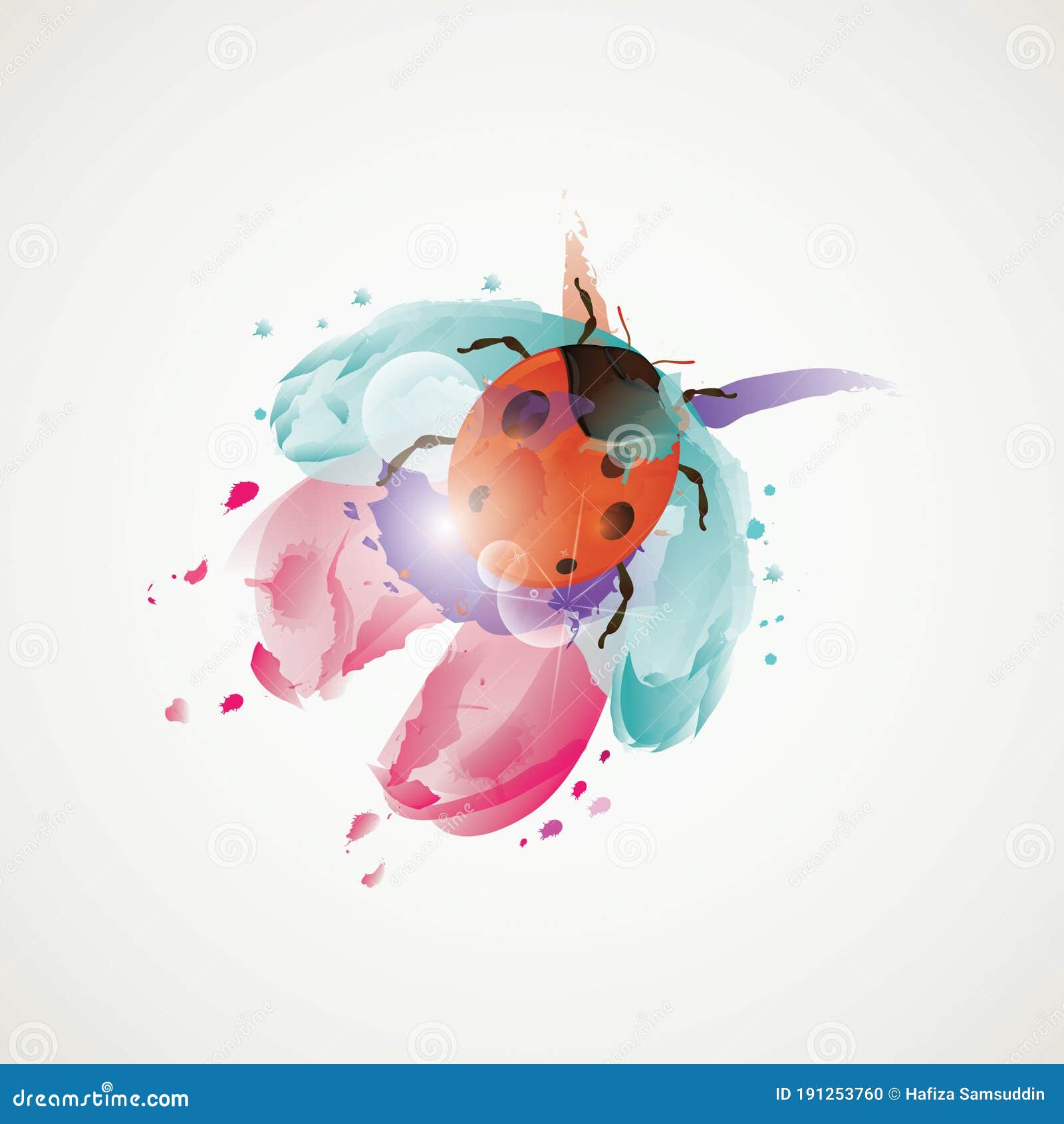 Abstract Ladybug. Vector Illustration Decorative Design Stock Vector ...