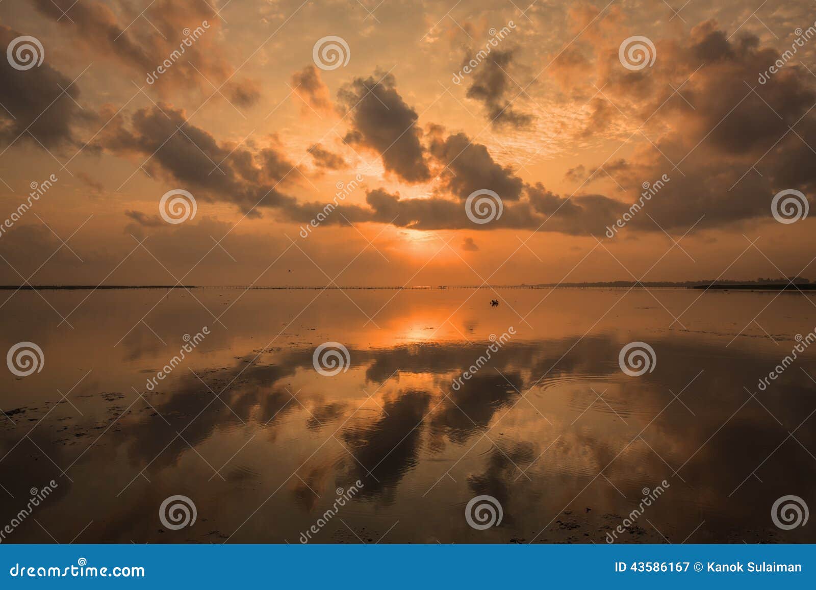 Abstract lake and sunrise stock image. Image of dawn - 43586167