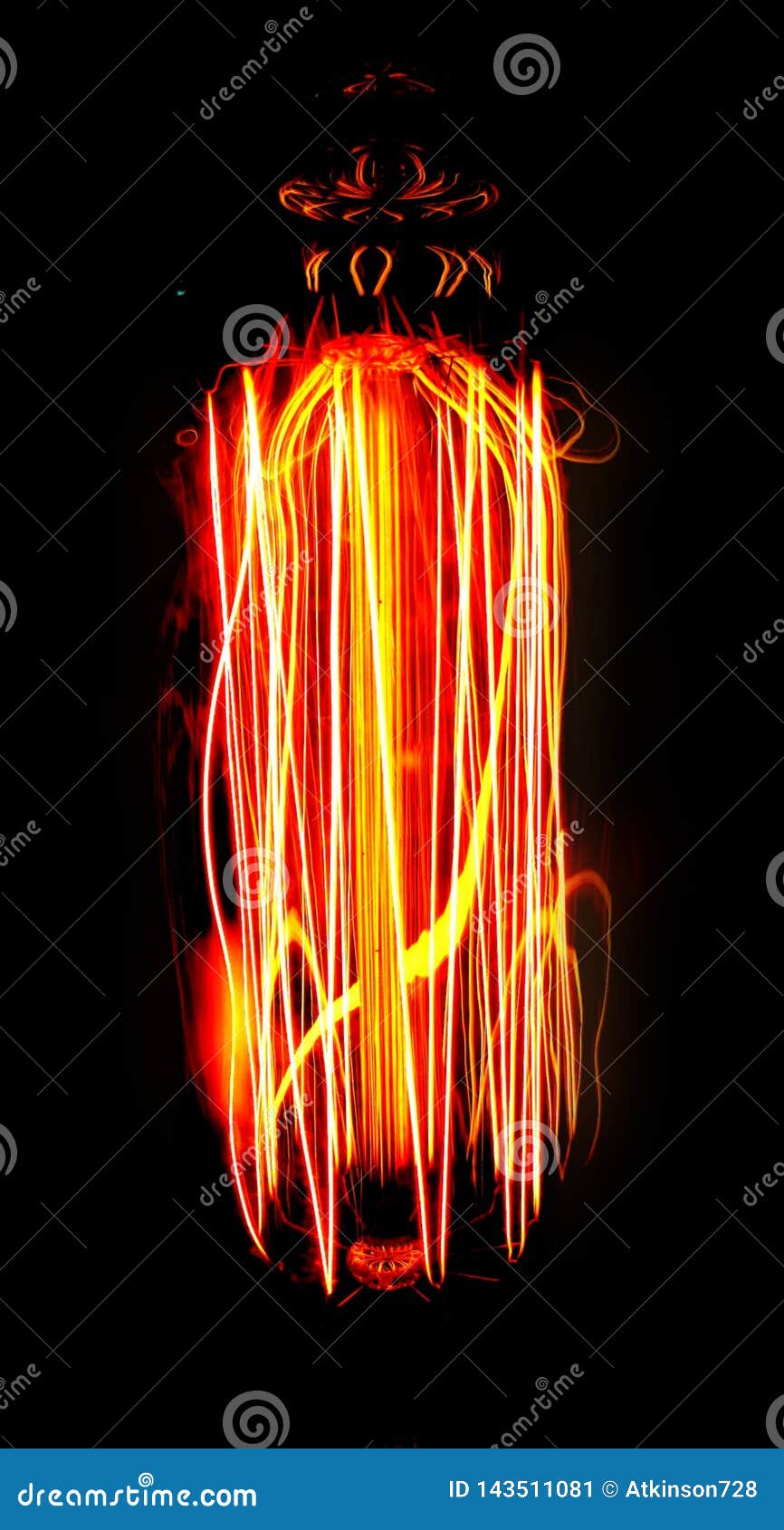 Abstract - Lamp filament stock image. Image of fire - 143511081