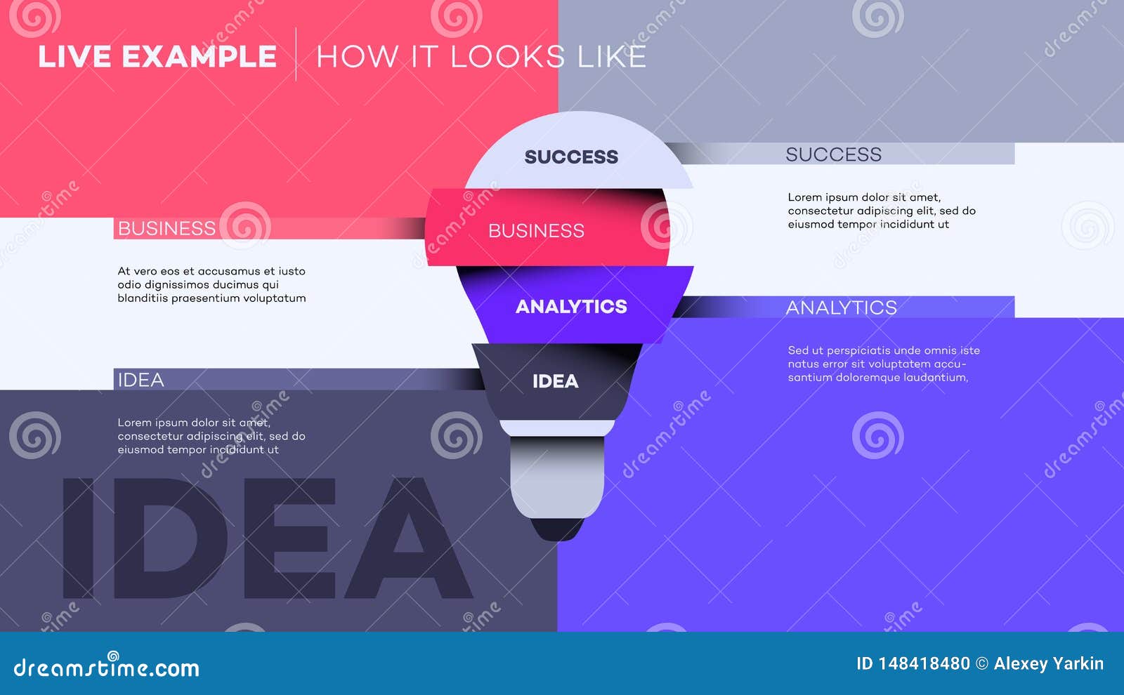 Abstract Lamp. Vector Infographic Template for Business Presentations ...