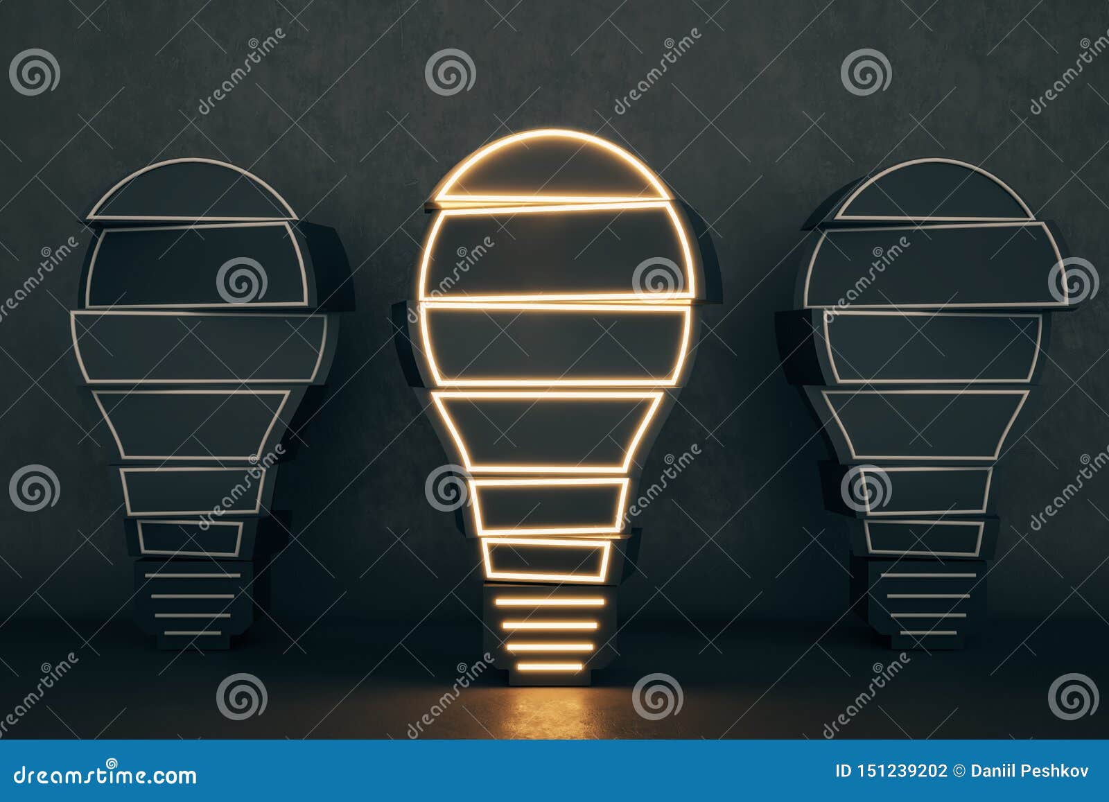 Abstract lamps in interior stock illustration. Illustration of eureka ...