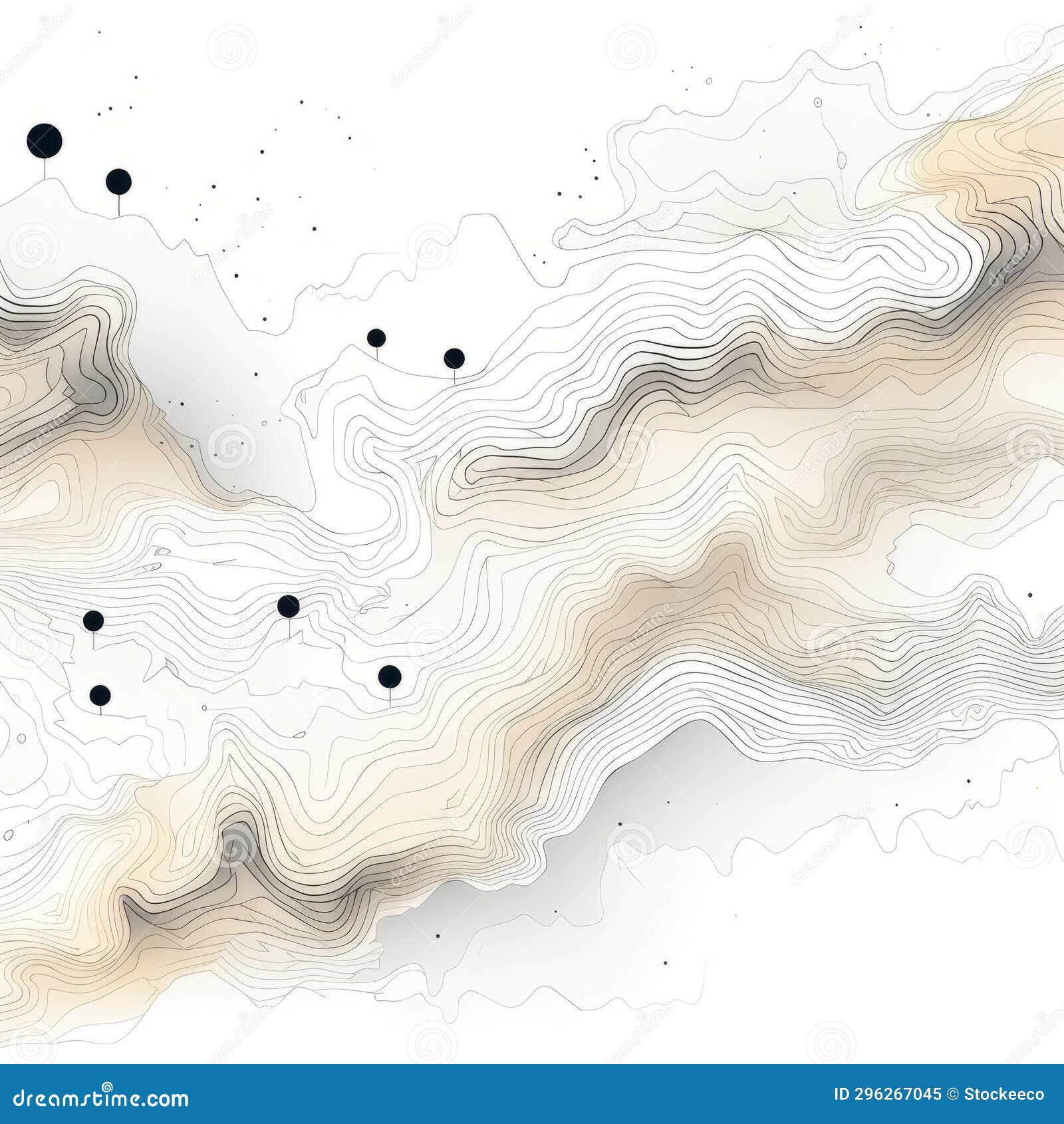 Abstract Land Art: Vector and Psd Seamless Linear Wave Pattern Stock ...