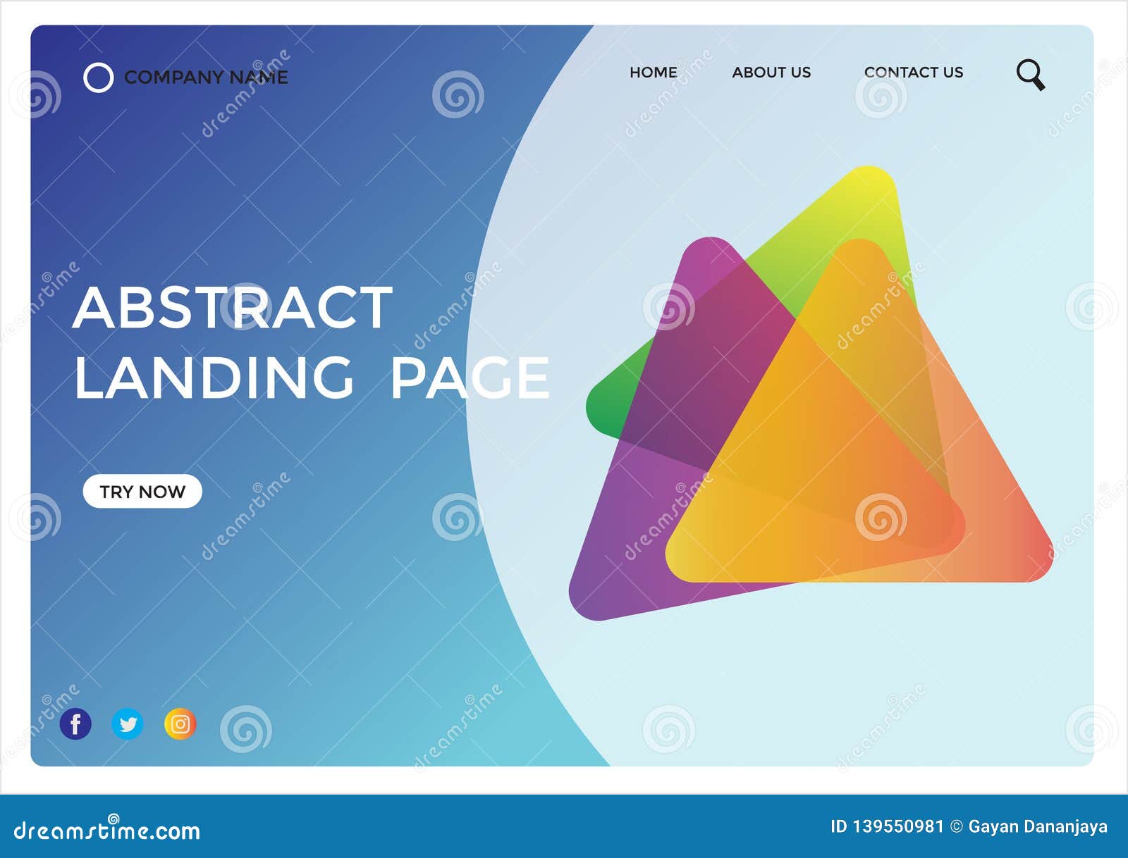 Abstract Landing Page Design -abstract Stock Illustration ...